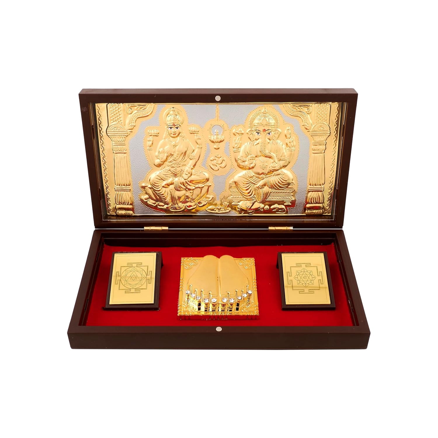 JSK Arts Copper Pure Gold Coated Ganesh Laxmi for Diwali Pooja Box ...