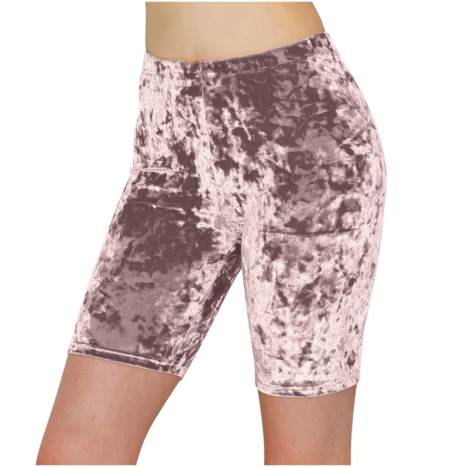 JSKUMAR Women's Velour Shorts High Waist Slim Fit Leggings Loungewear ...