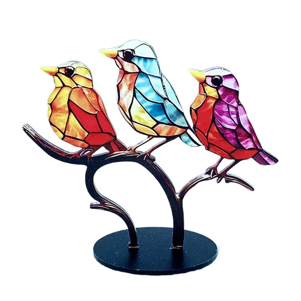 JSNKJL Bird Watching Wall Decor Sun Catcher - Colorful Vintage Metal ...