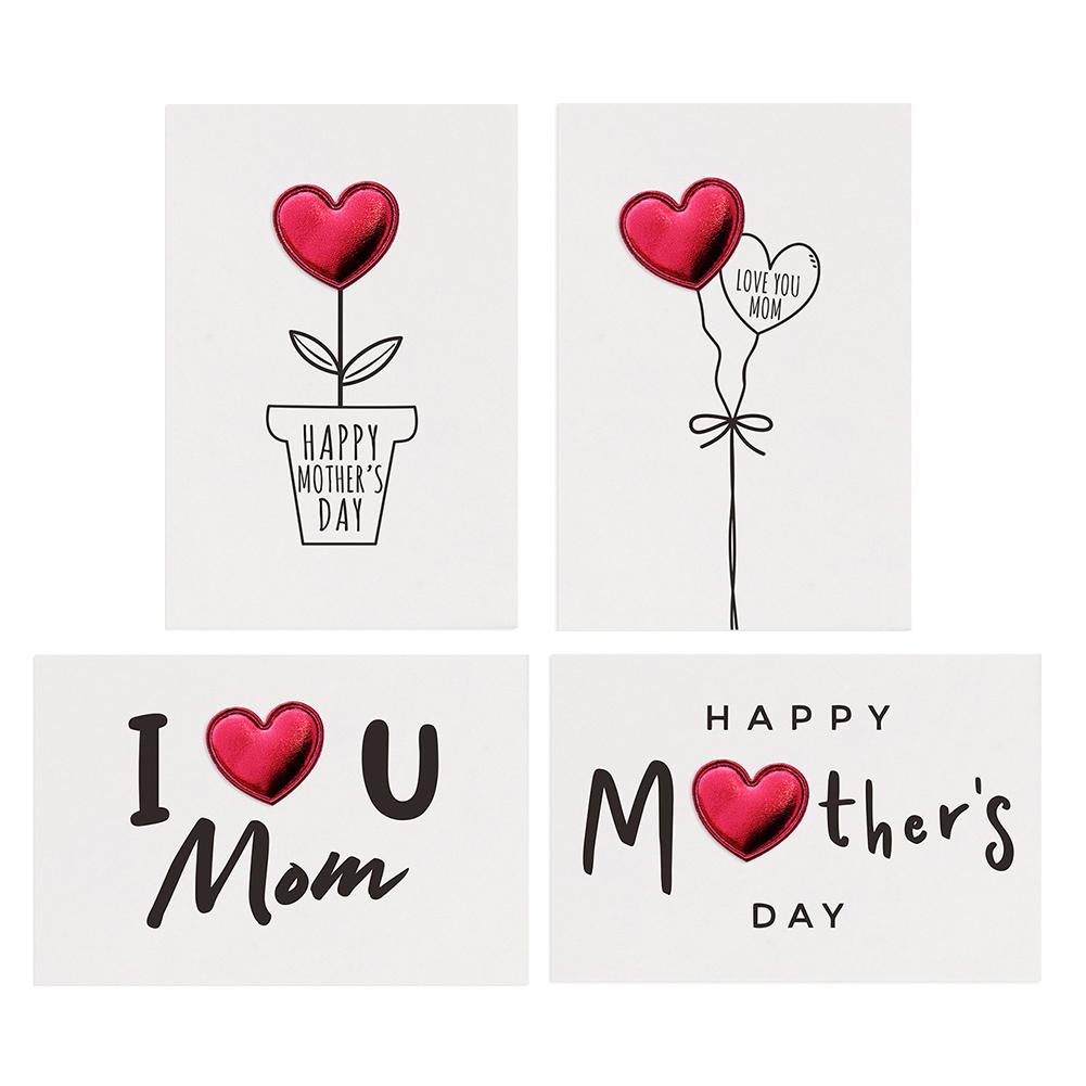 JSNKJL DIY Leather Love 3D Mother's Day Card Logo Handmade Card ﻿-2025 ...