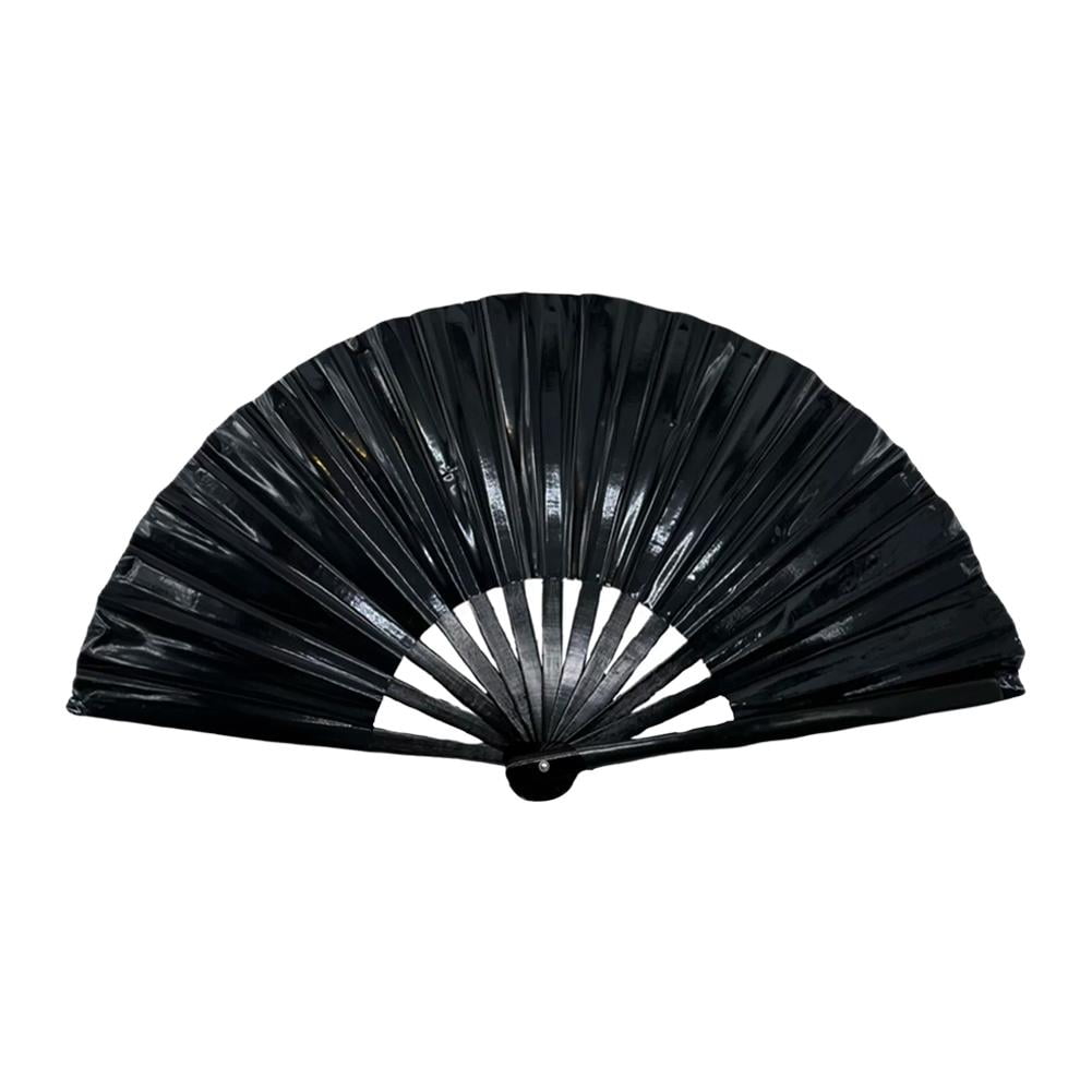 JSNKJL Large Holographic Folding Clack Fans for LINE Dancing, Laser ...