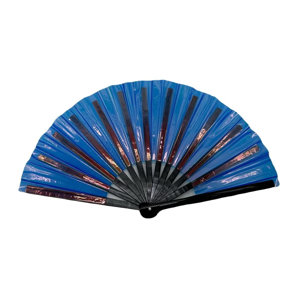JSNKJL Large Holographic Folding Clack Fans for LINE Dancing, Laser ...