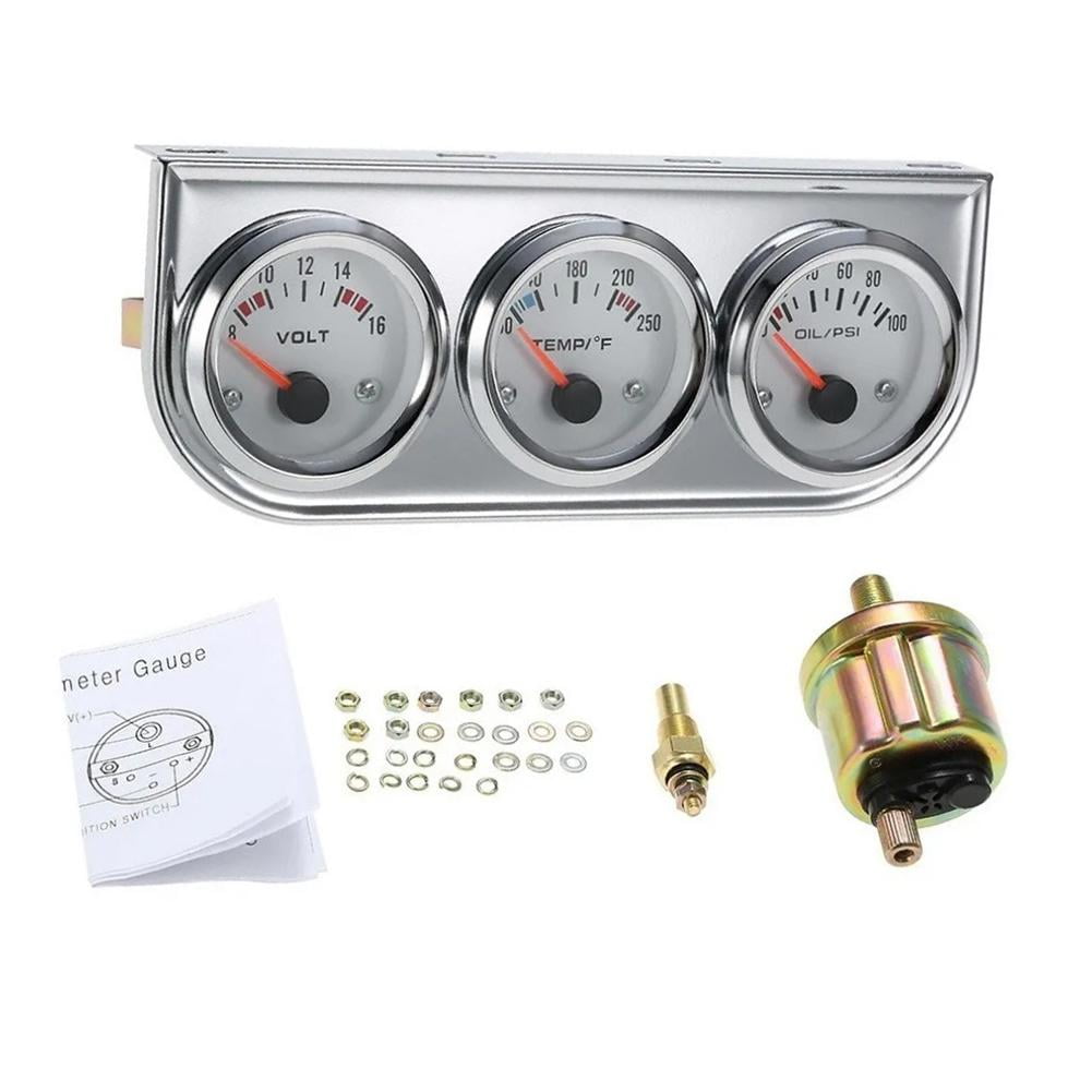 JSNKJLM Automobile Oil Pressure Gauge Colors Led Universal for Car ...