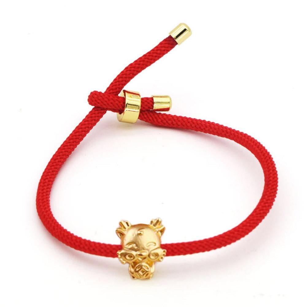 WNPXQNT Dragon Bracelet for Chinese New Year Lucky Red Braided String ...