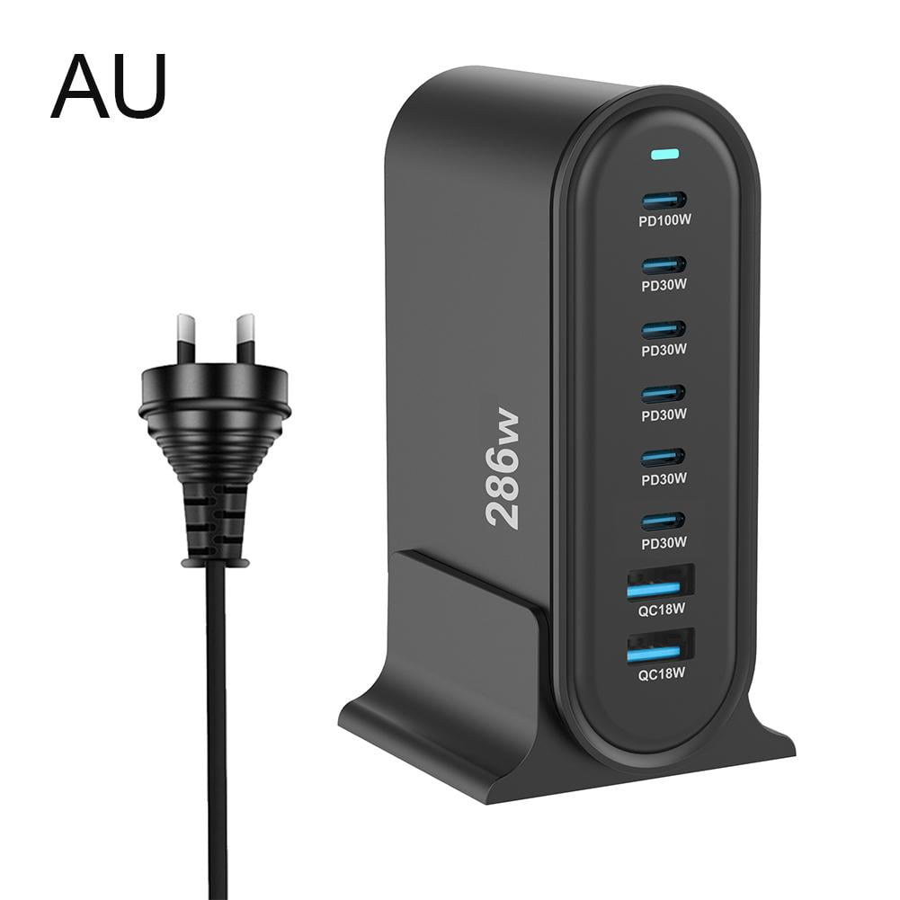 JSNKJLMN 240W USB C Charger, Portable Travel 3rd GaN Charger, 8-Port ...