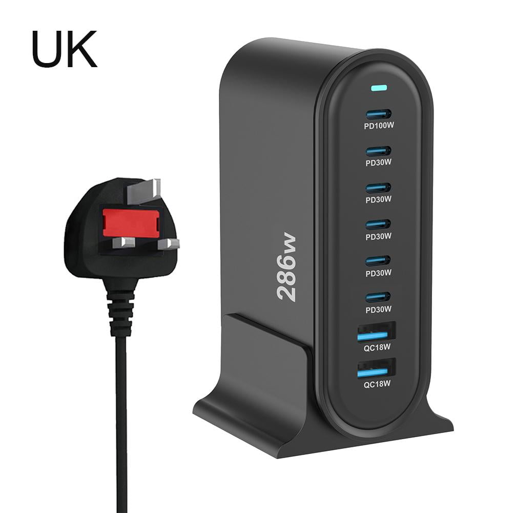 JSNKJLMN 240W USB C Charger, Portable Travel 3rd GaN Charger, 8-Port ...