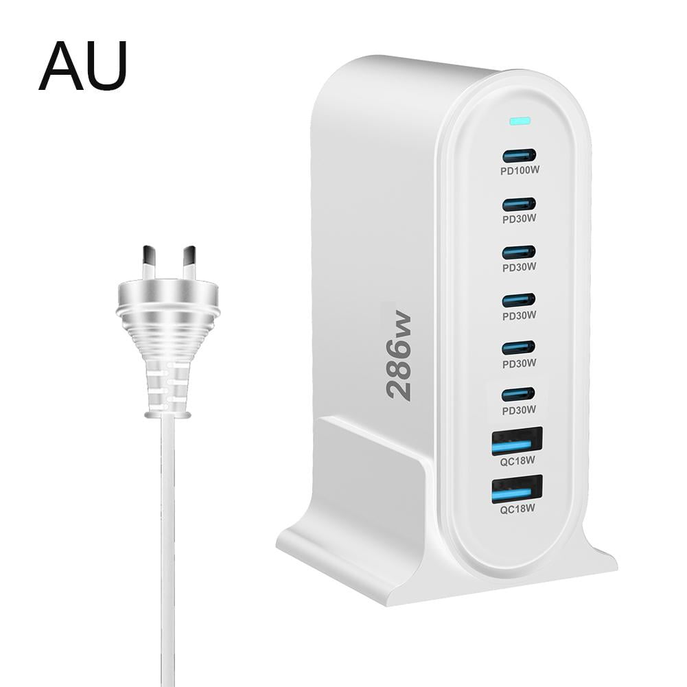 JSNKJLMN 240W USB C Charger, Portable Travel 3rd GaN Charger, 8-Port ...