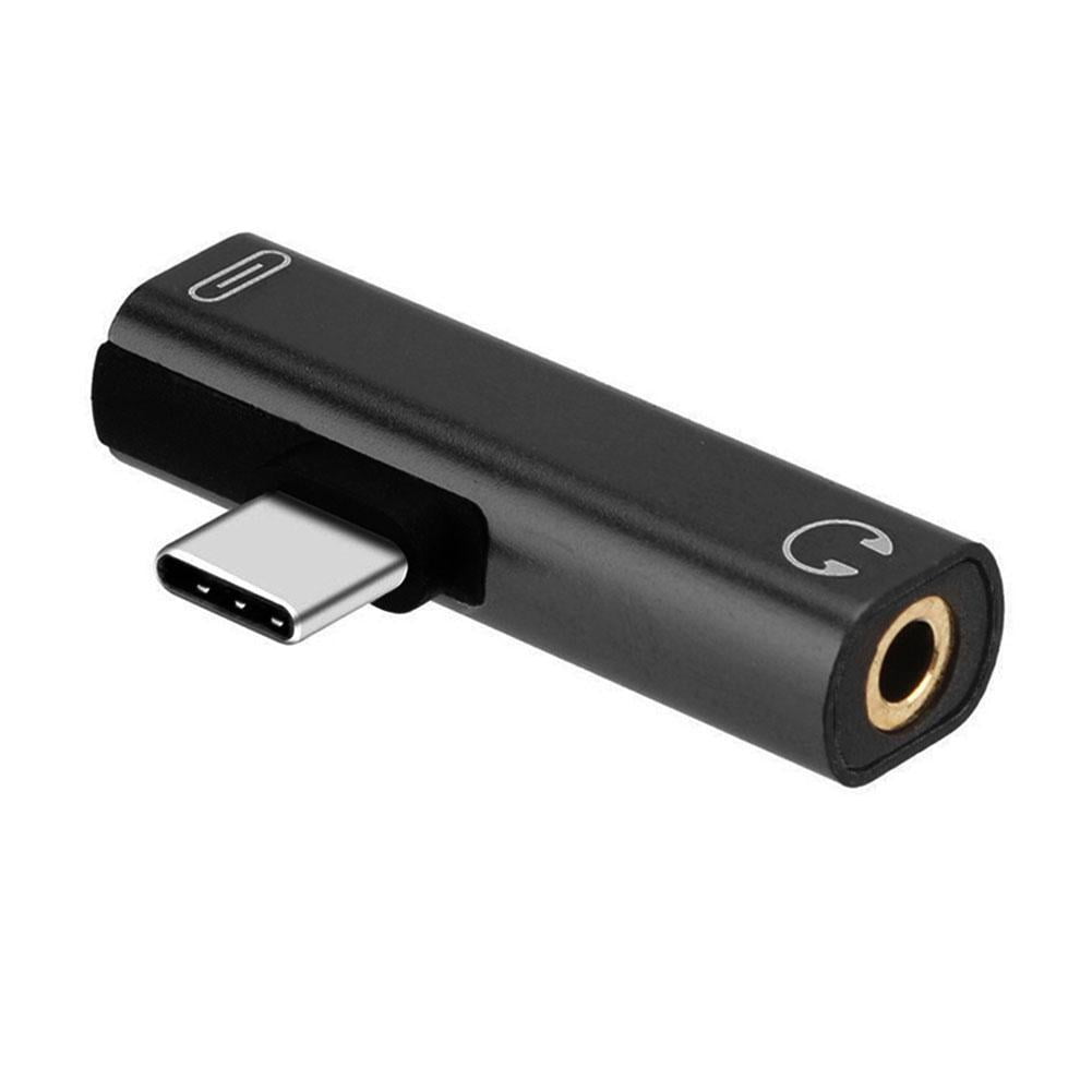 JSNKJLMN 2IN1 USB C Type-C to 3.5mm Jack AUX Earphone Audio Charger ...