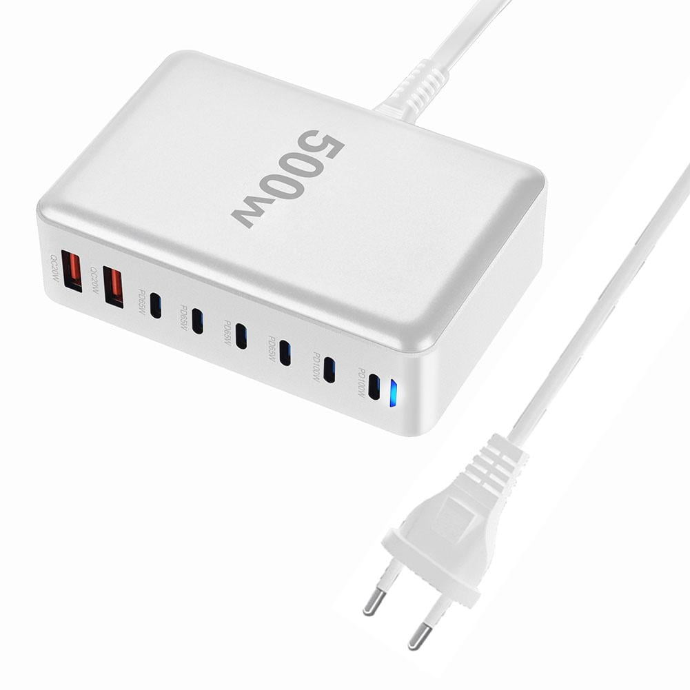 JSNKJLMN 500W Desktop GaN Charger 8`port USB Type C PD Charger Charge ...