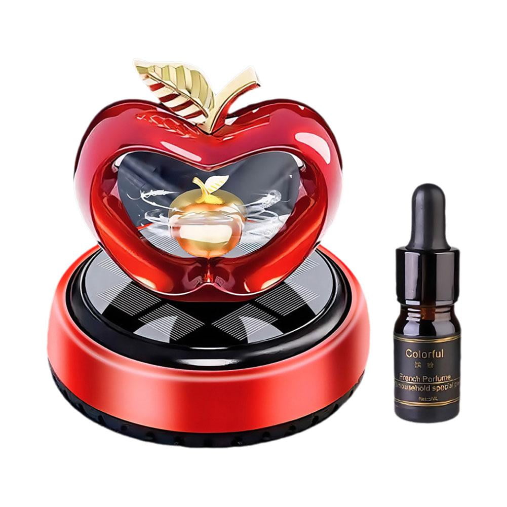 JSNKJLMN Love Apple Car Solar AirFreshener Rotating Aromatherapy ...