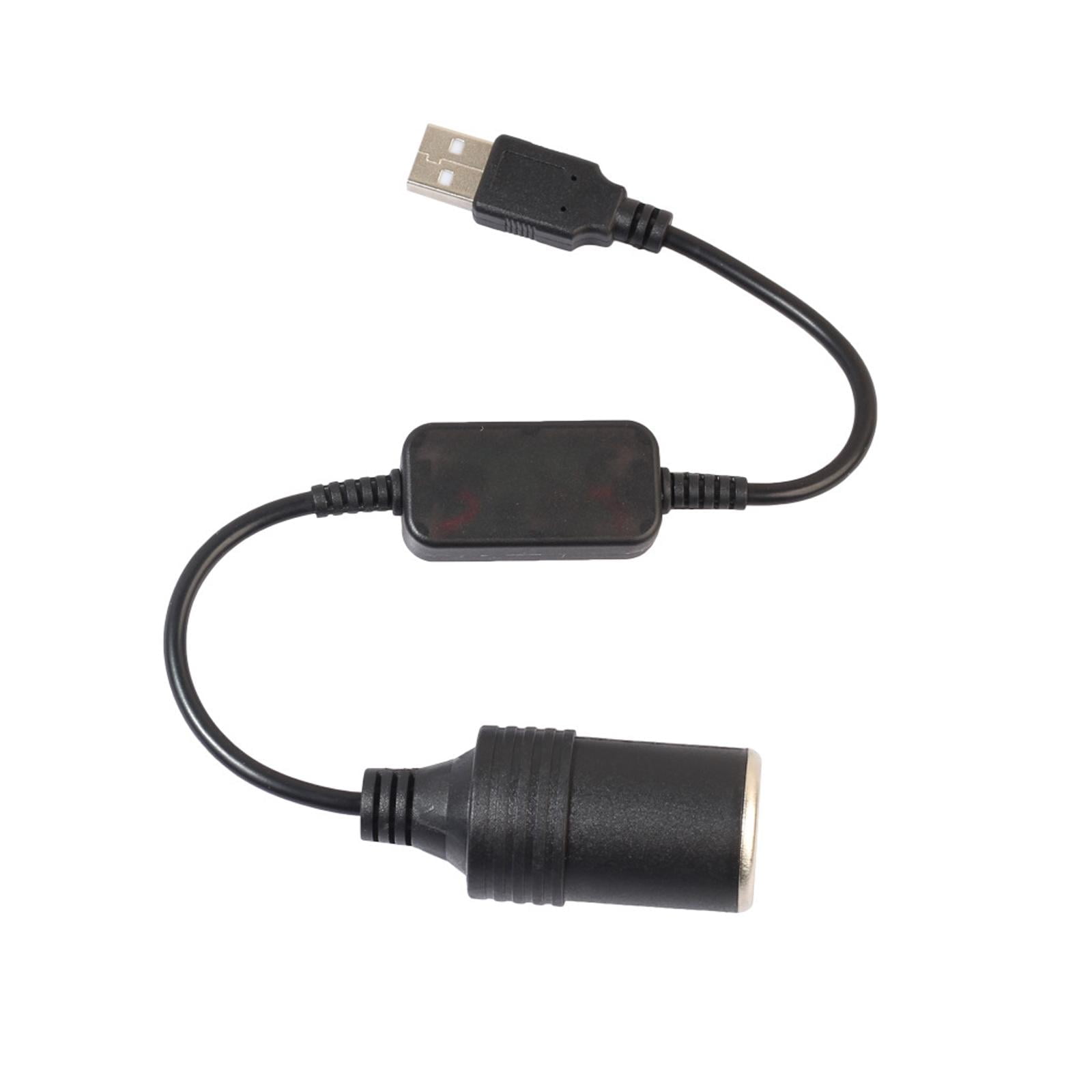 JSNKJLMN USB to 12V Cigarette Adapter Cable, Car Power Converter Cord ...