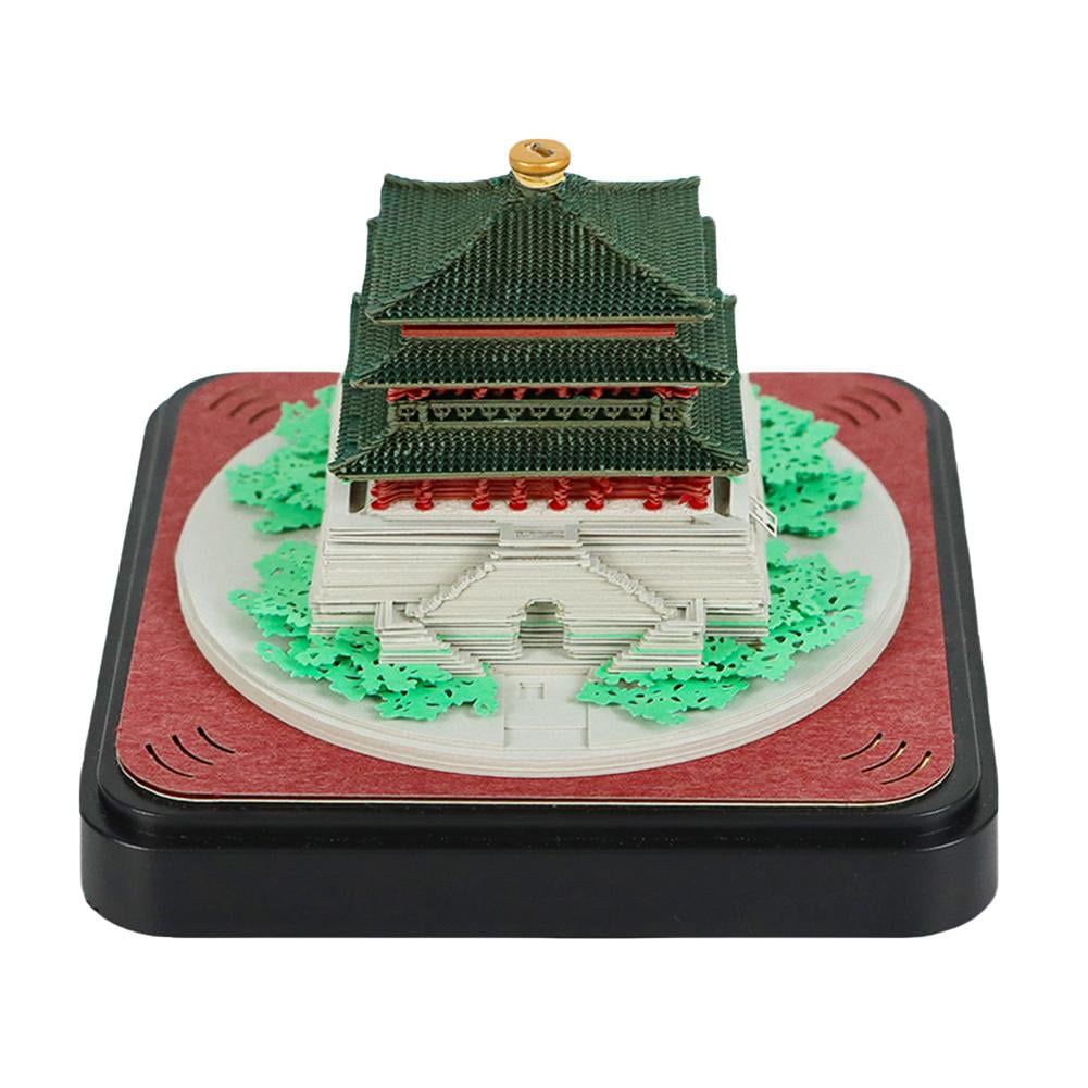 JSNKN 3D Memo Pad Chinese Architecture Calendar 2025,Rip-Away Paper ...