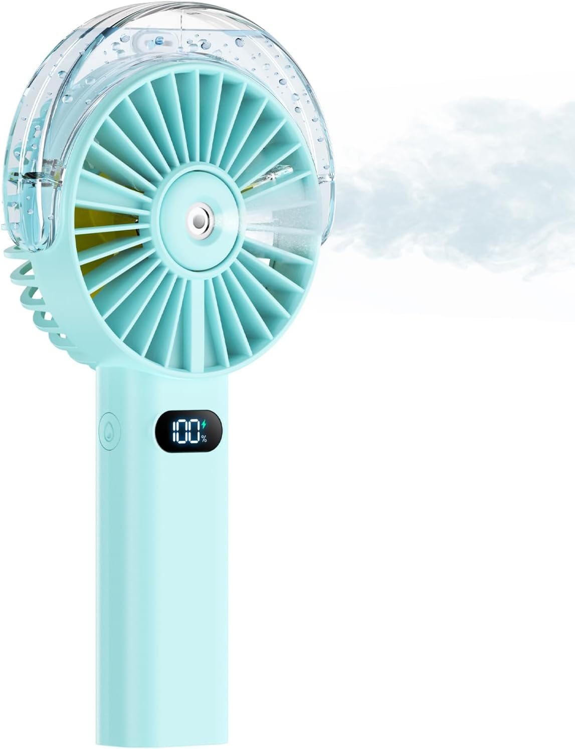 JSNV Handheld Misting Fan Portable, 4000mAh Rechargeable Battery ...