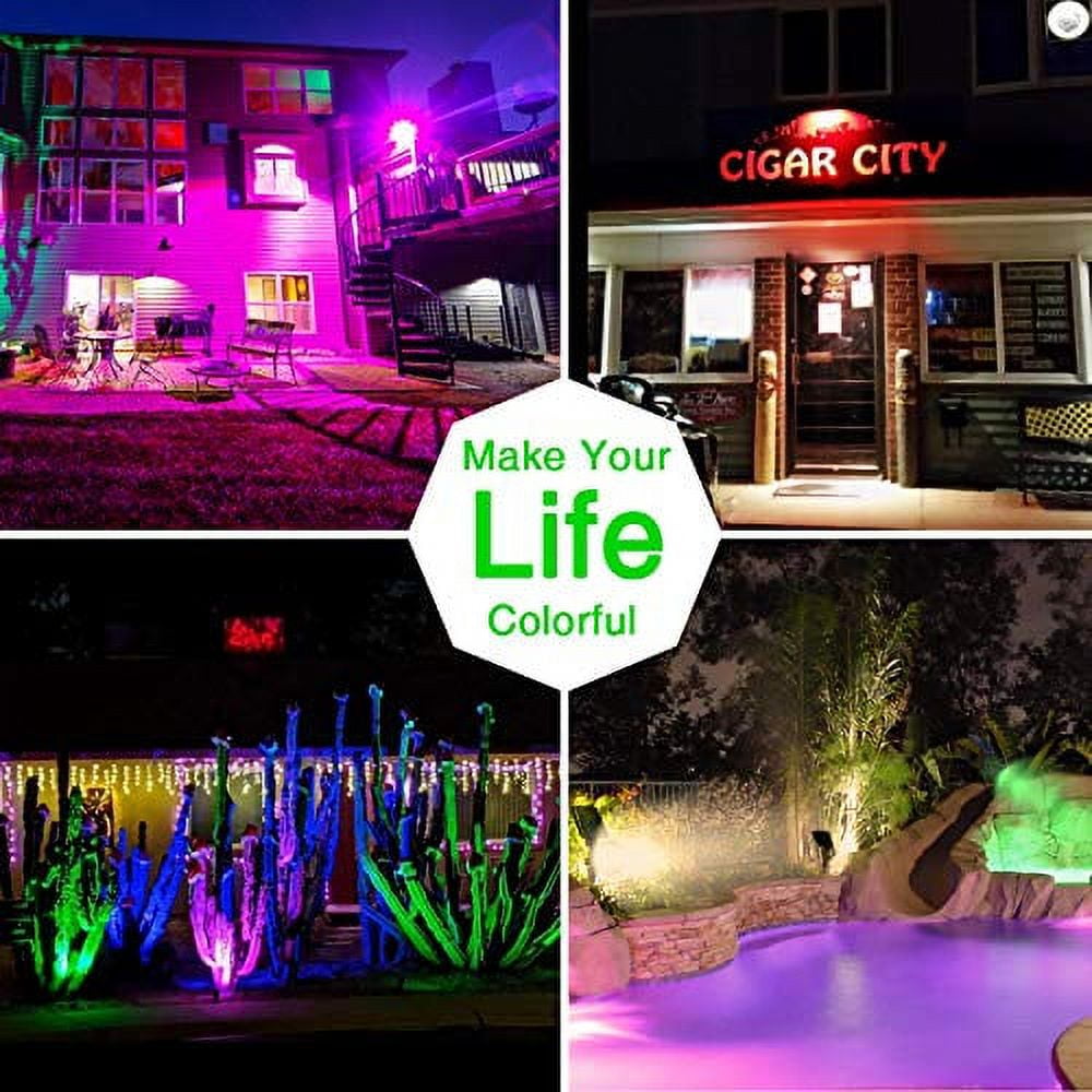 JSOT Outdoor Solar Spotlights, 2-in-1 Adjustable Solar Spot Light ...