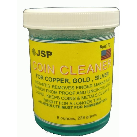 JSP Coin Cleaner, 8 Ounces, Includes Basket, Safe for Silver, Gold, and ...