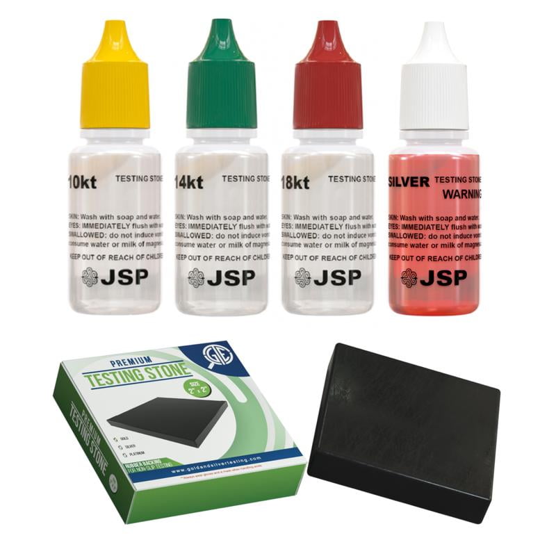 JSP Gold Silver Testing Acid Kit 10K 14K 18K Tester Jewelry Test Detect ...