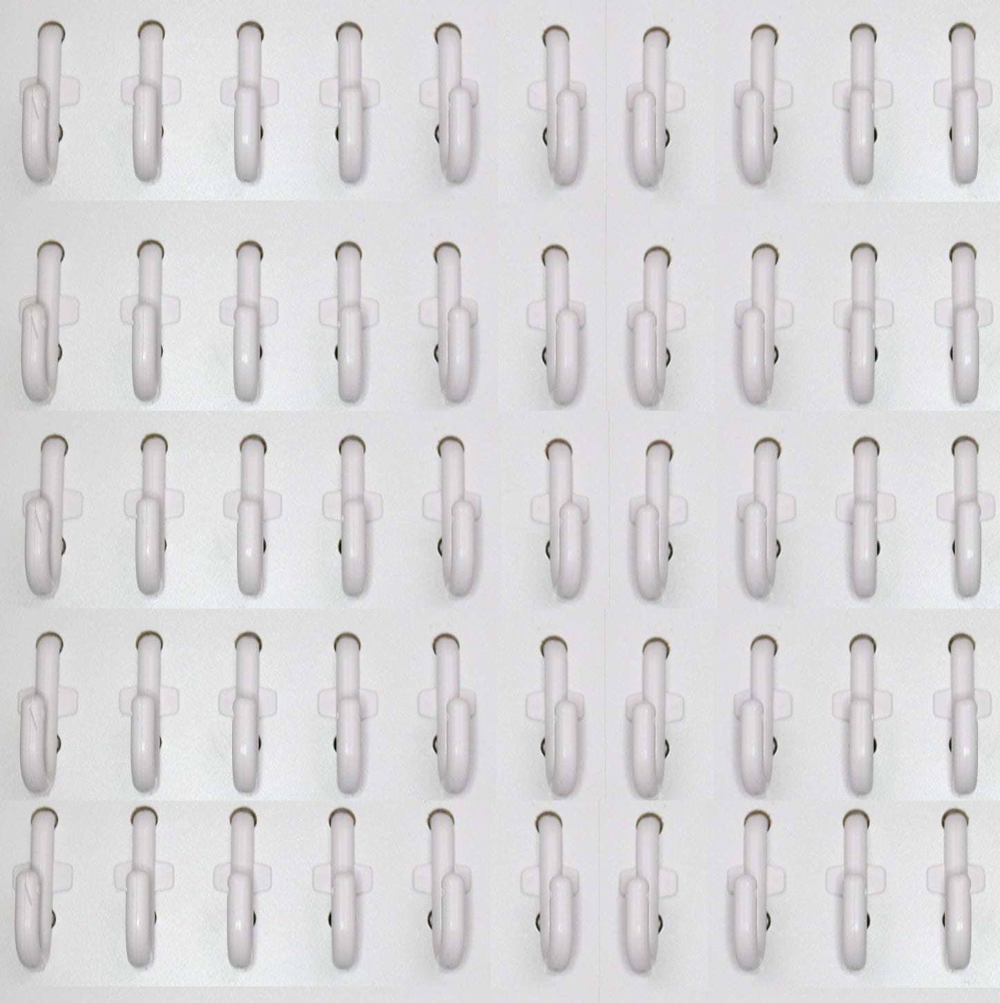 JSP Manufacturing® Locking J Style Pegboard Hooks Hardware Hooks, White ...
