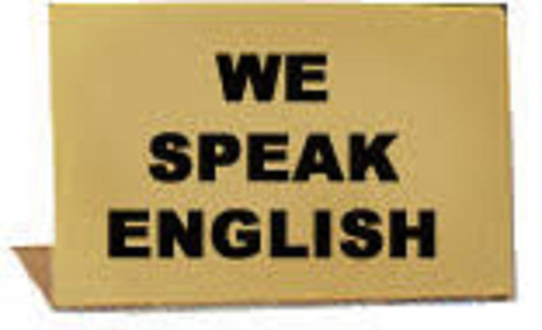 JSP® SHOWCASE SIGNS "WE SPEAK ENGLISH" - Walmart.com
