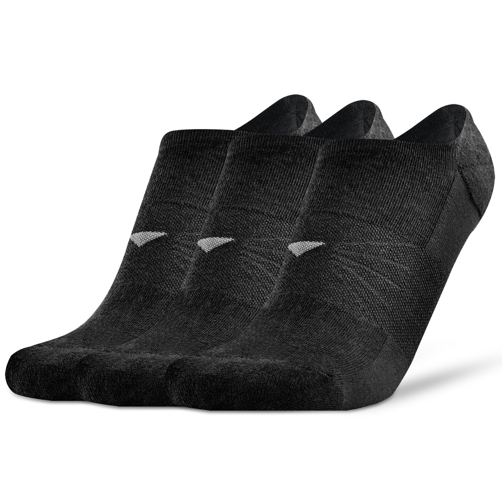 JSPA Cushion Merino Wool Padded Socks for Men Women 3 Pack,Black,Medium ...