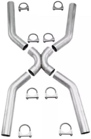 JSPP 2.5 Inch Universal T304 Stainless Steel Exhaust Pipe Tubing Kit X ...