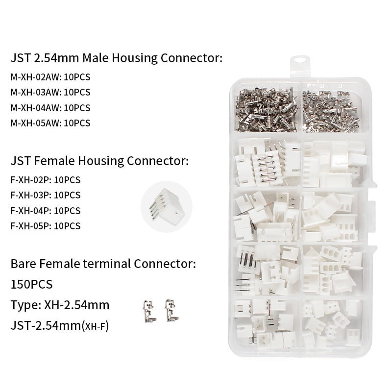JST 2.54 2510 Connector plug + needle +socket Header Mini Micro Open ...