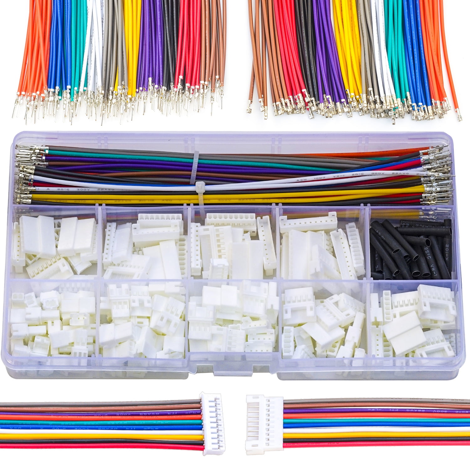 Keszoox JST PH 2.0mm Male Female Cable Connector Kit 22AWG Premium Pre-Crimped Cables - Walmart.com