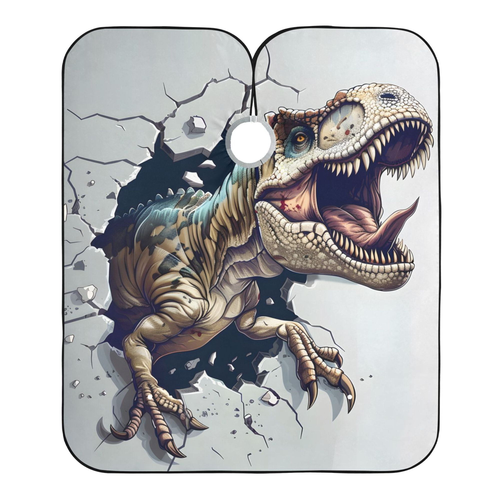 JSTEL 3d T-rex Dinosaur Dino Waterproof Barber Cape for Men Women Beard ...