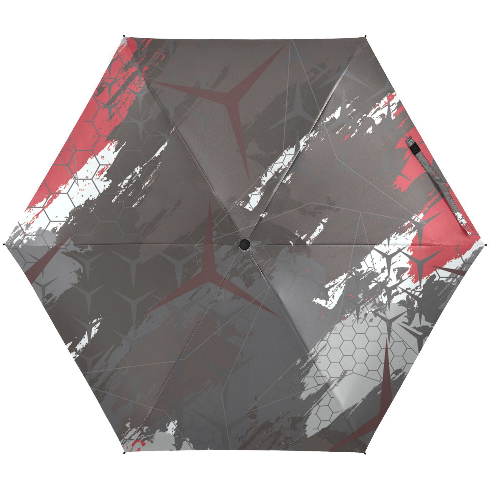 JSTEL Abstract Geometric Military Camouflage Triangle Folding Umbrella ...