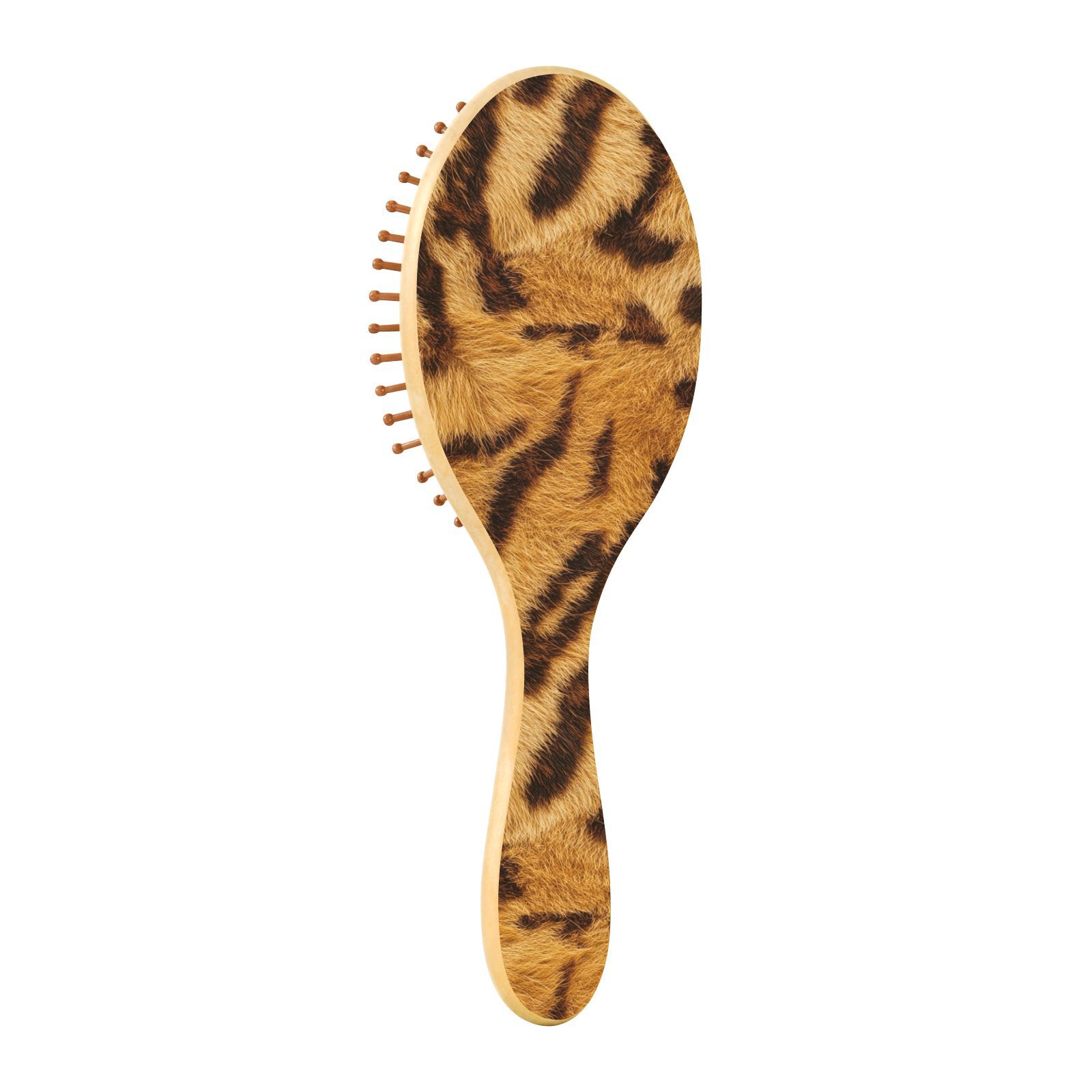 JSTEL Abstract Tiger Print Hair Brush for Women Men Natural Wood ...