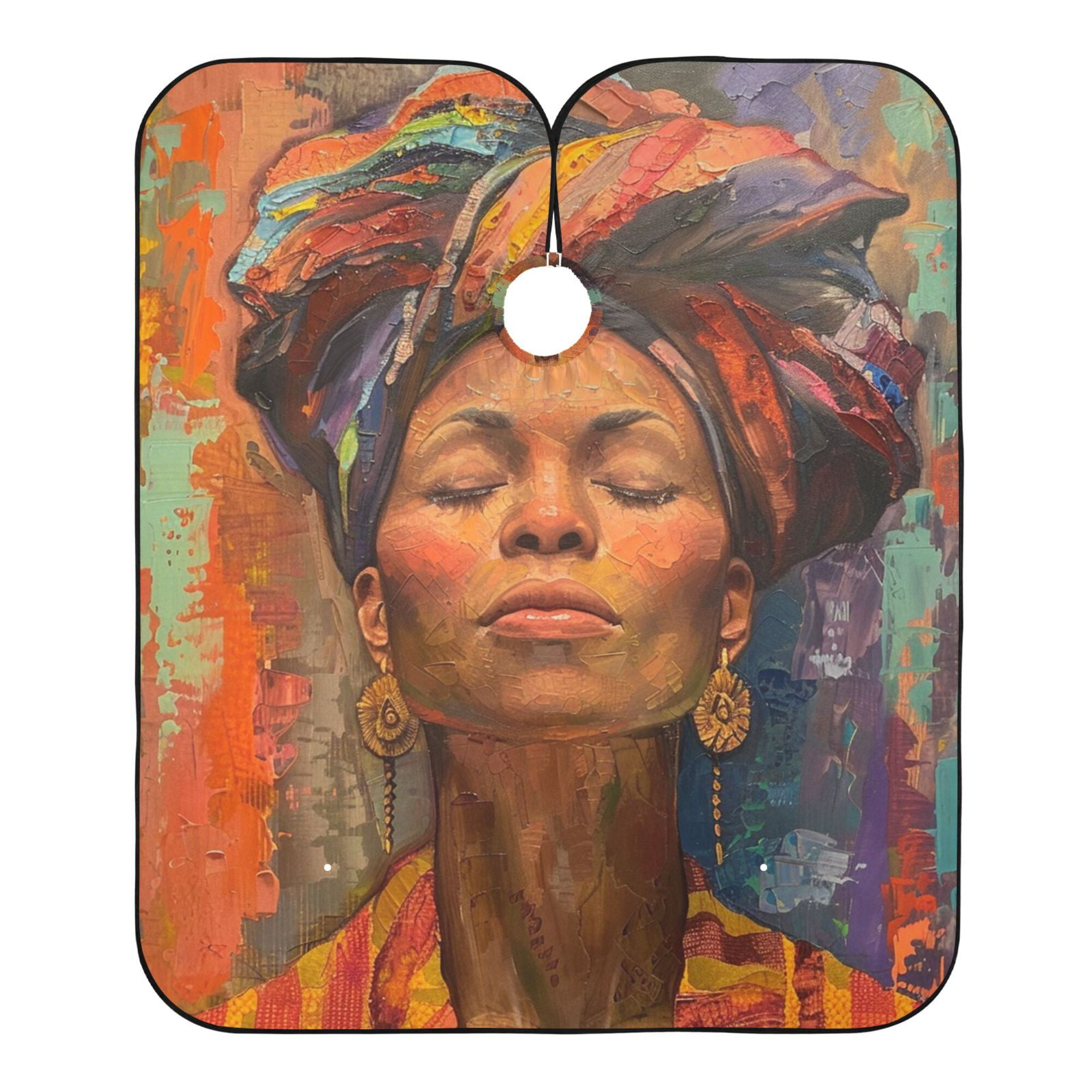 JSTEL African American Oil Painting Waterproof Barber Cape for Men ...