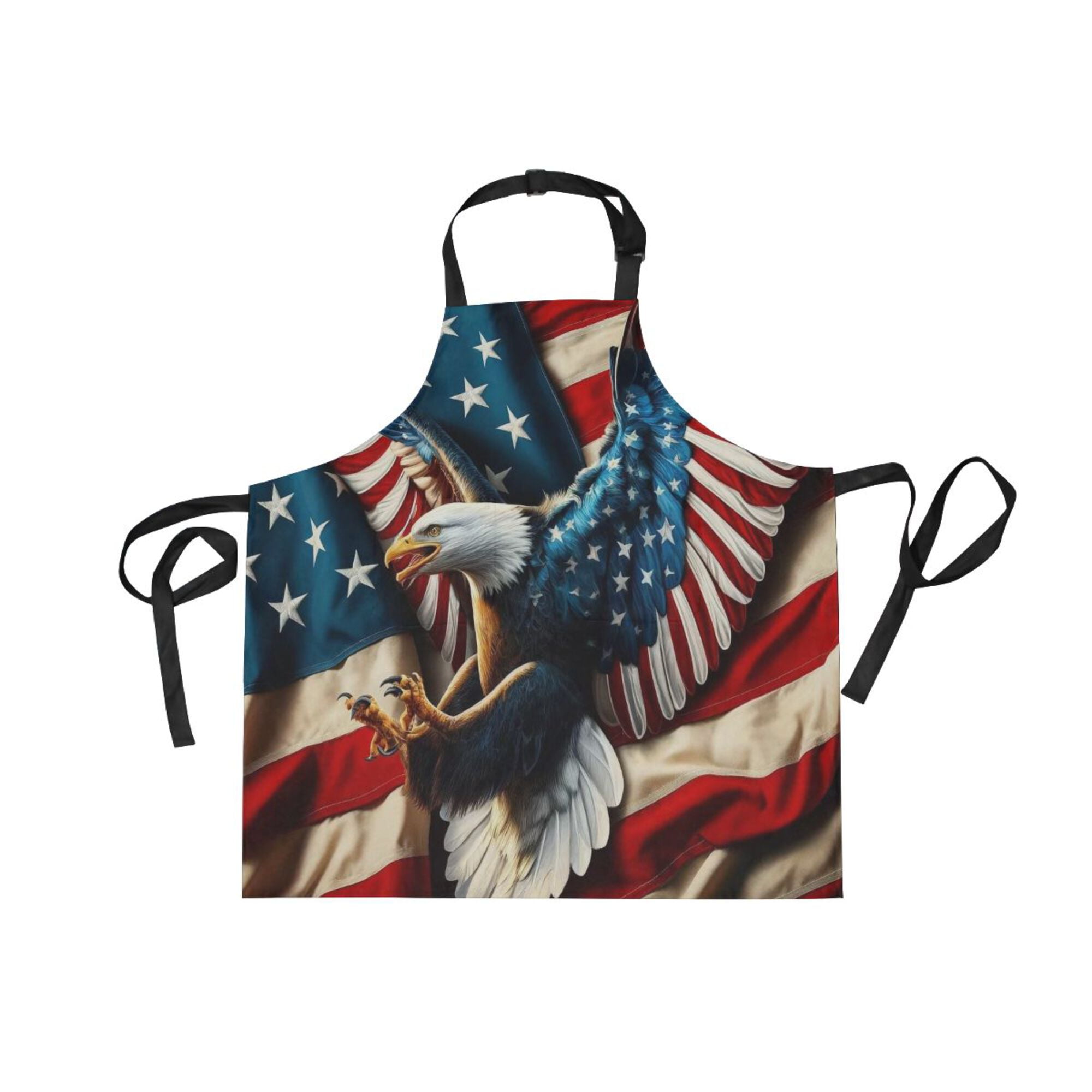 JSTEL American Flag W/ Eagle Apron with 2 Pockets for Women Men ...