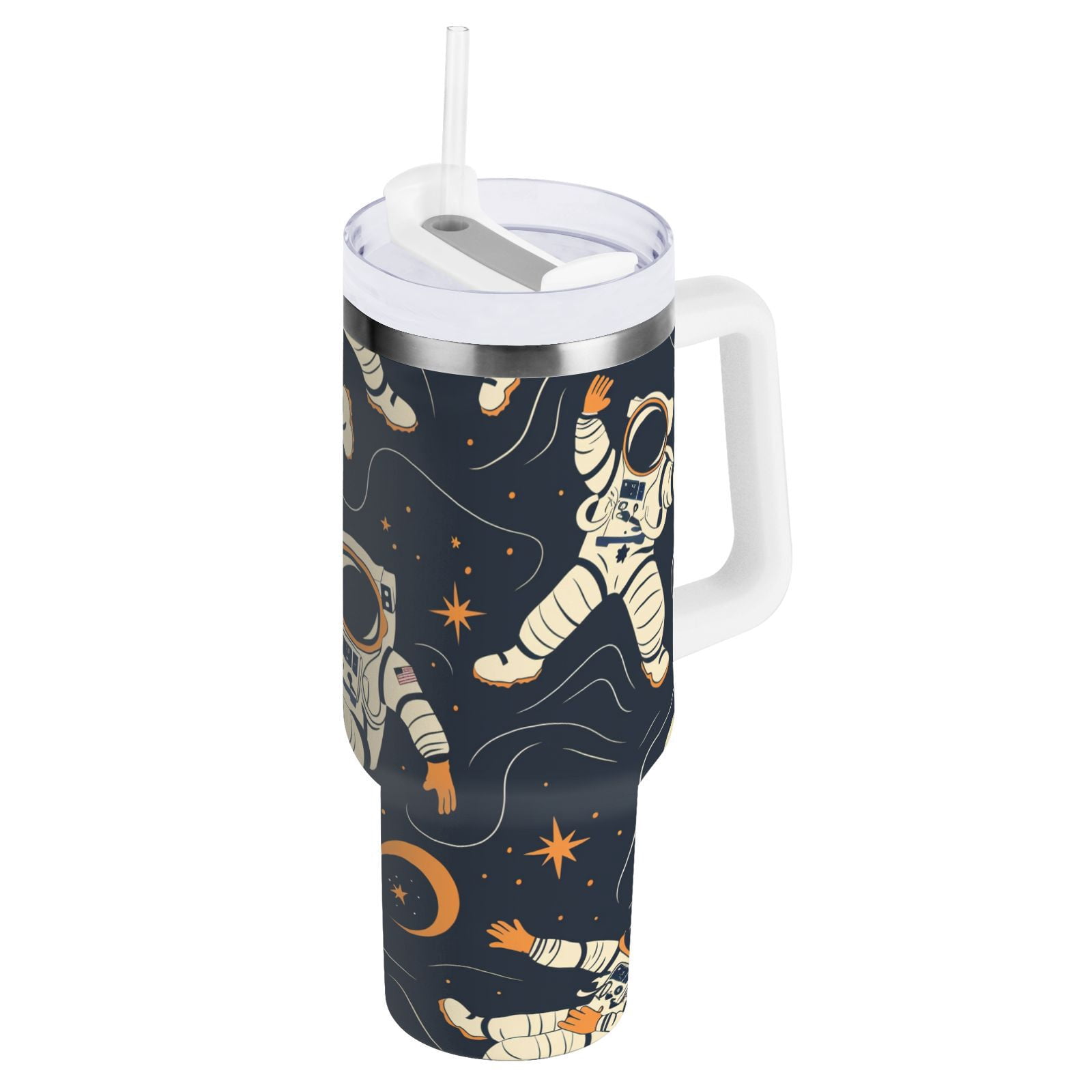 JSTEL Astronaut Moon Stars Pop Art 30 oz Tumbler Stainless Steel Water ...