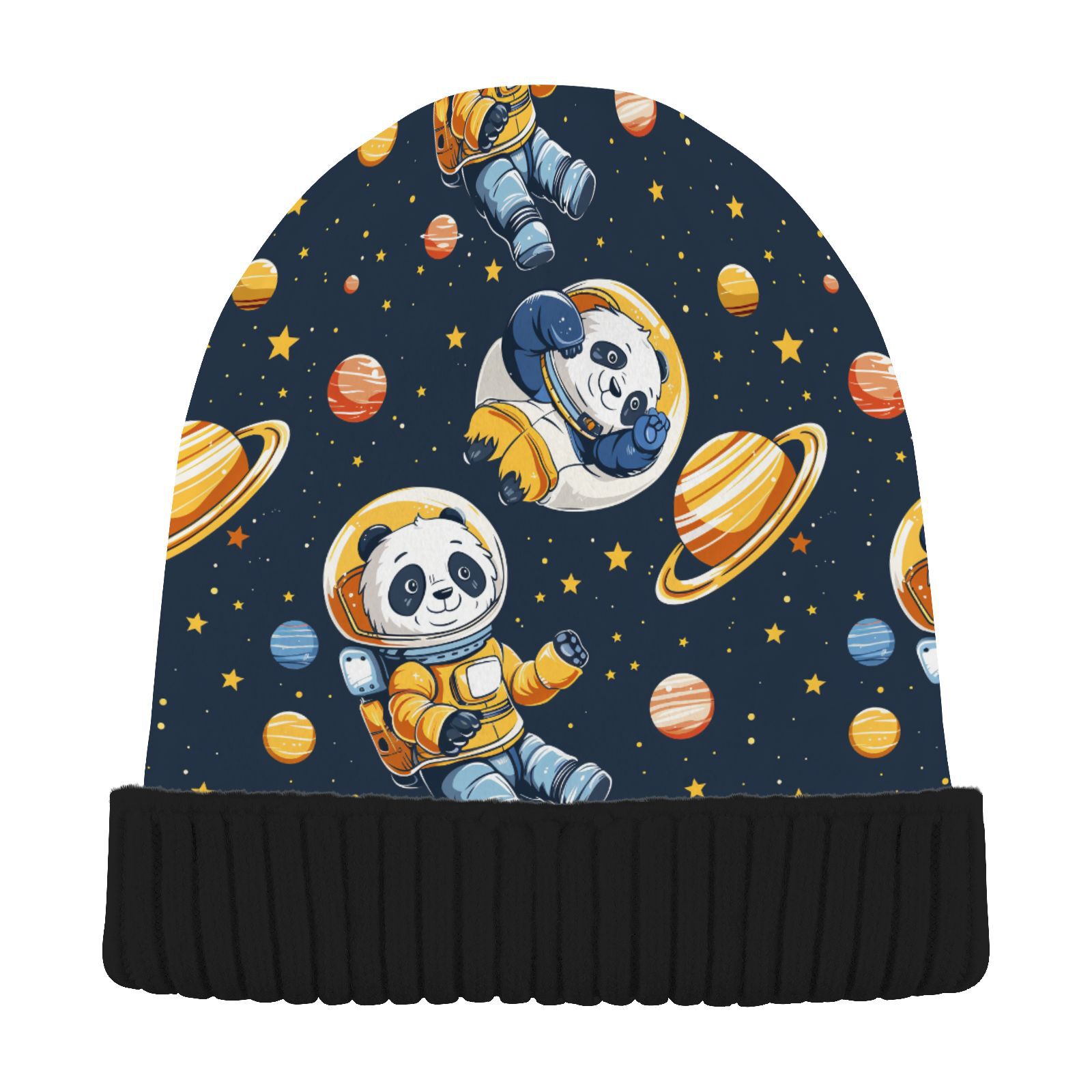 JSTEL Astronaut Panda Planet Stars Beanie for Women Men Winter Hat ...
