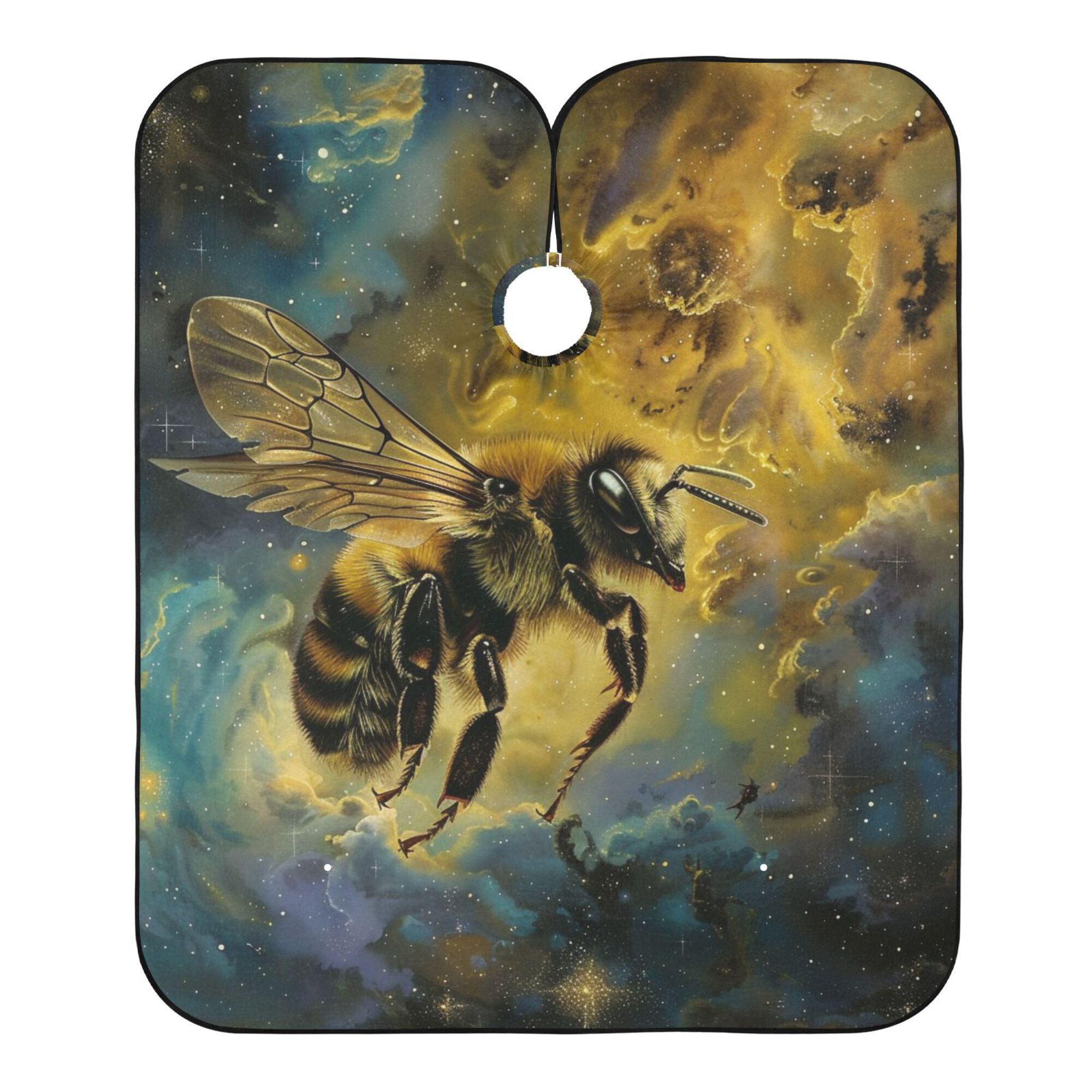 JSTEL Bee Nebula Starry Sky Waterproof Barber Cape for Men Women Beard ...