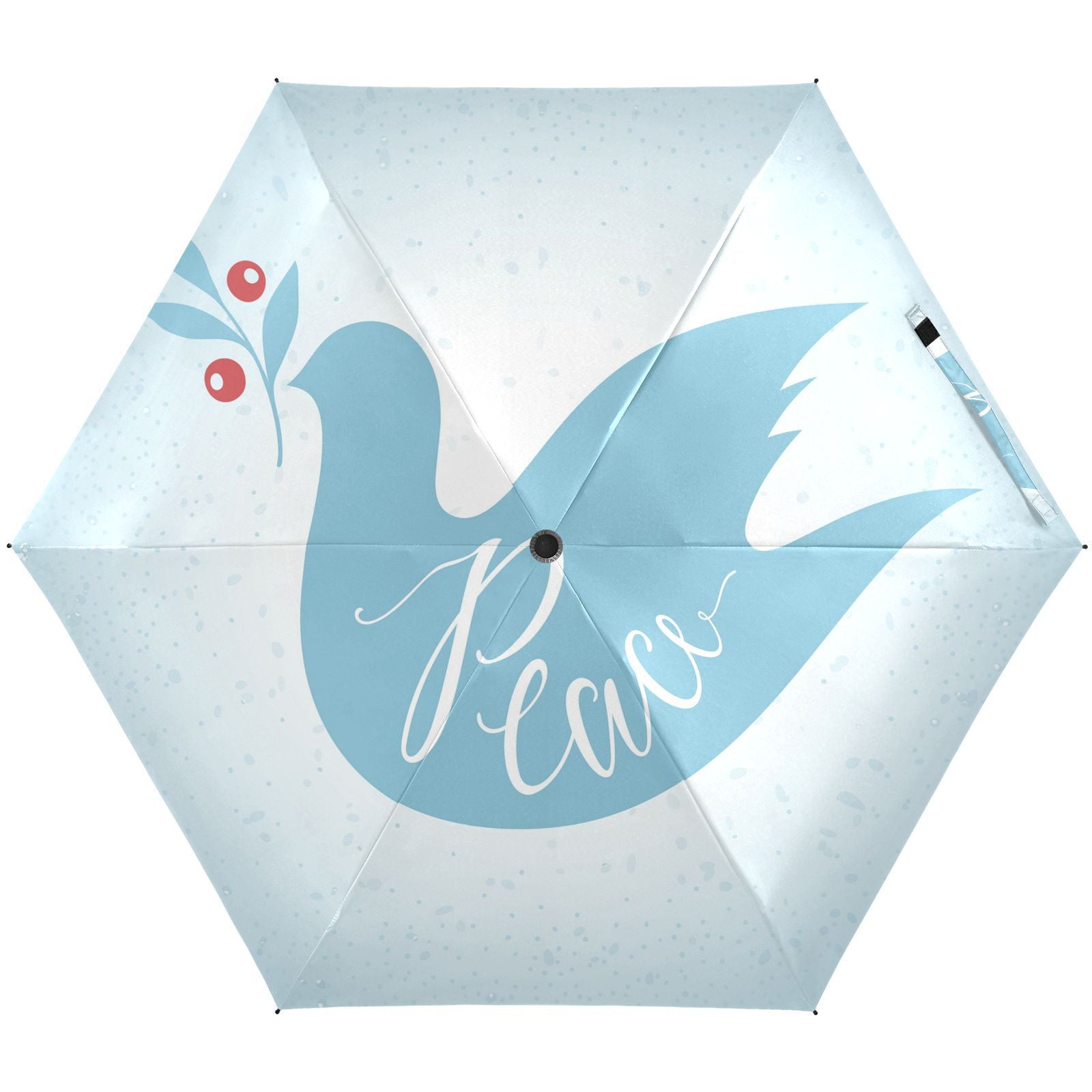JSTEL Bird Of Peace Love Folding Umbrella for Rain Sun Travel Mini ...