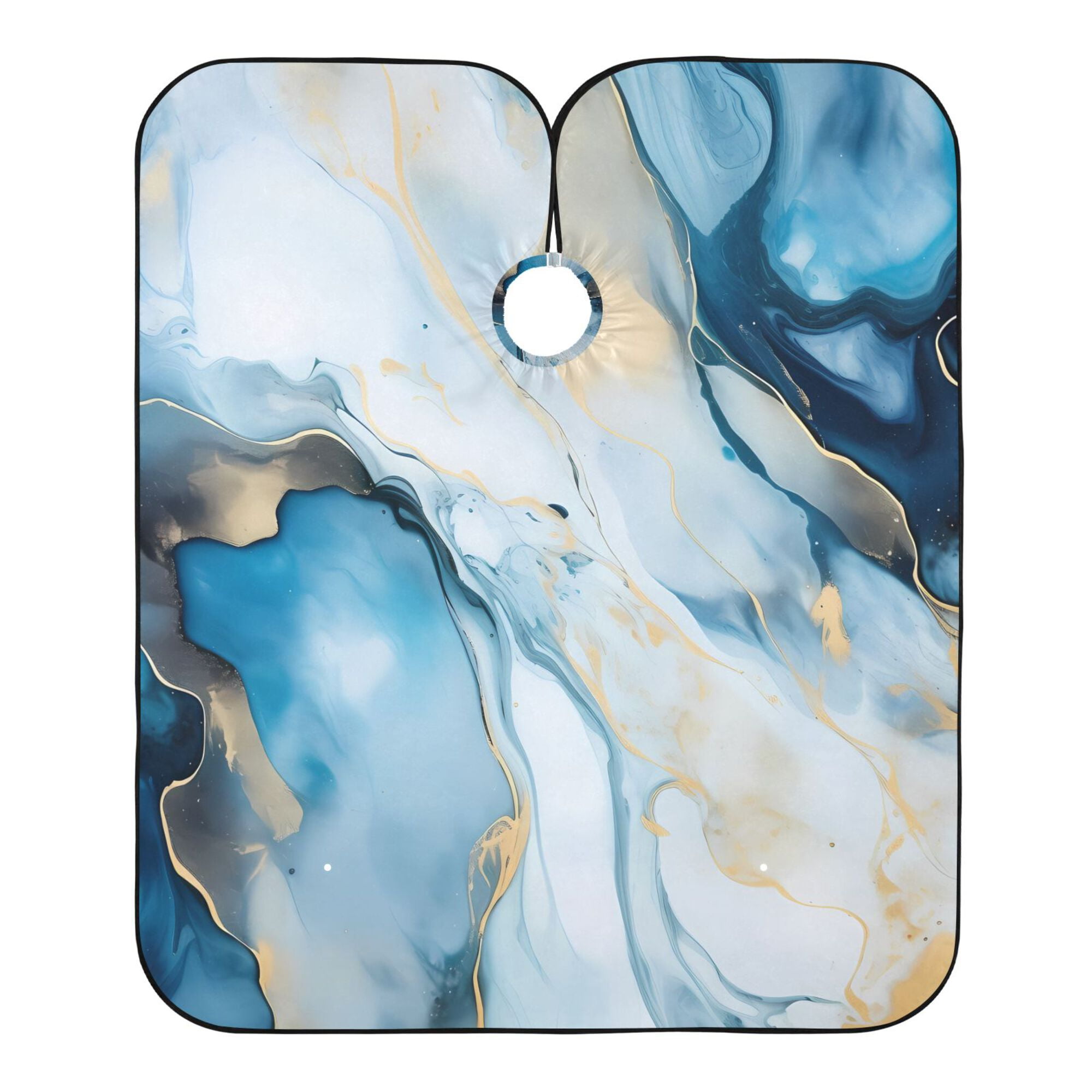 JSTEL Blue & White Marble Waterproof Barber Cape for Men Women Beard ...