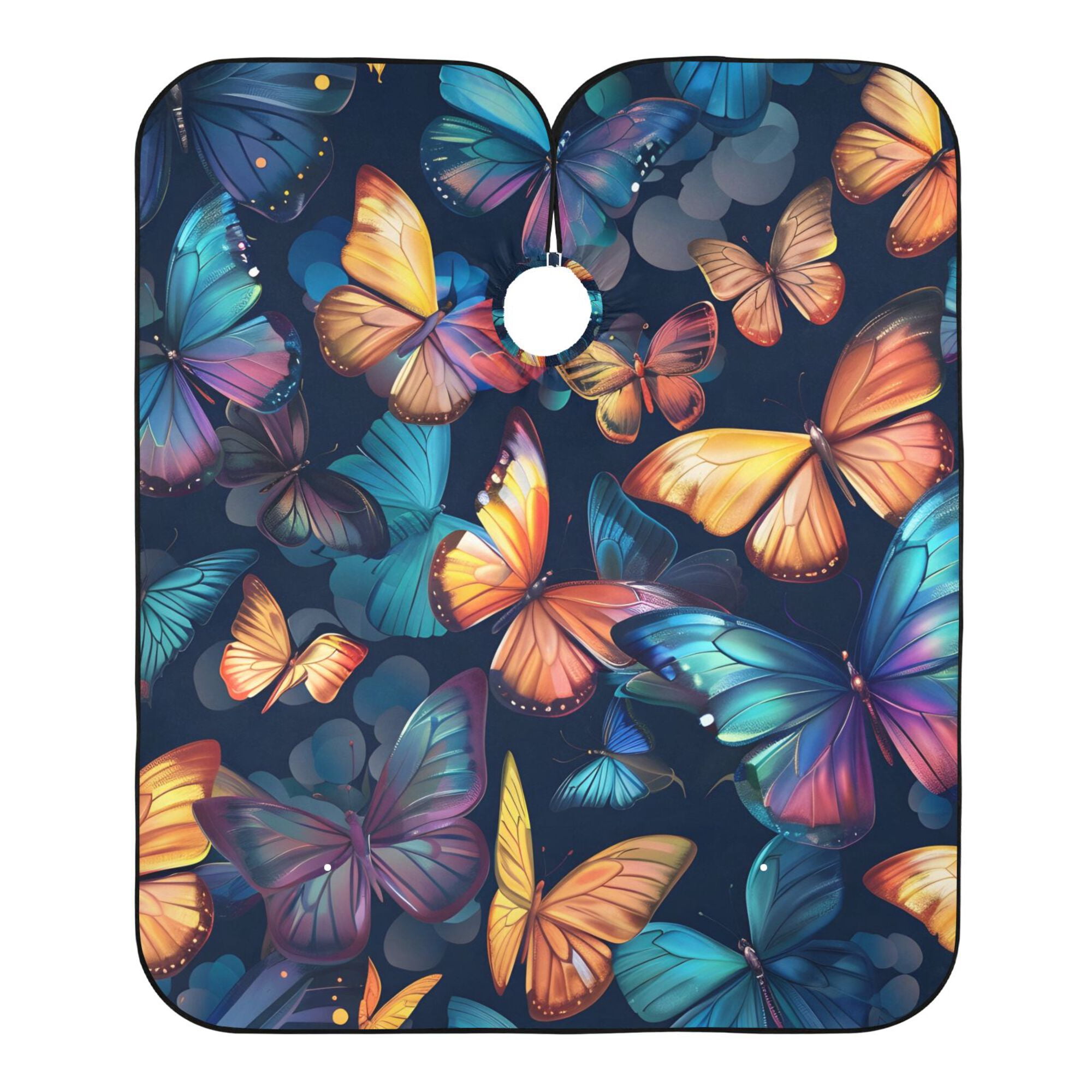 JSTEL Butterflies Colorful Waterproof Barber Cape for Men Women Beard ...