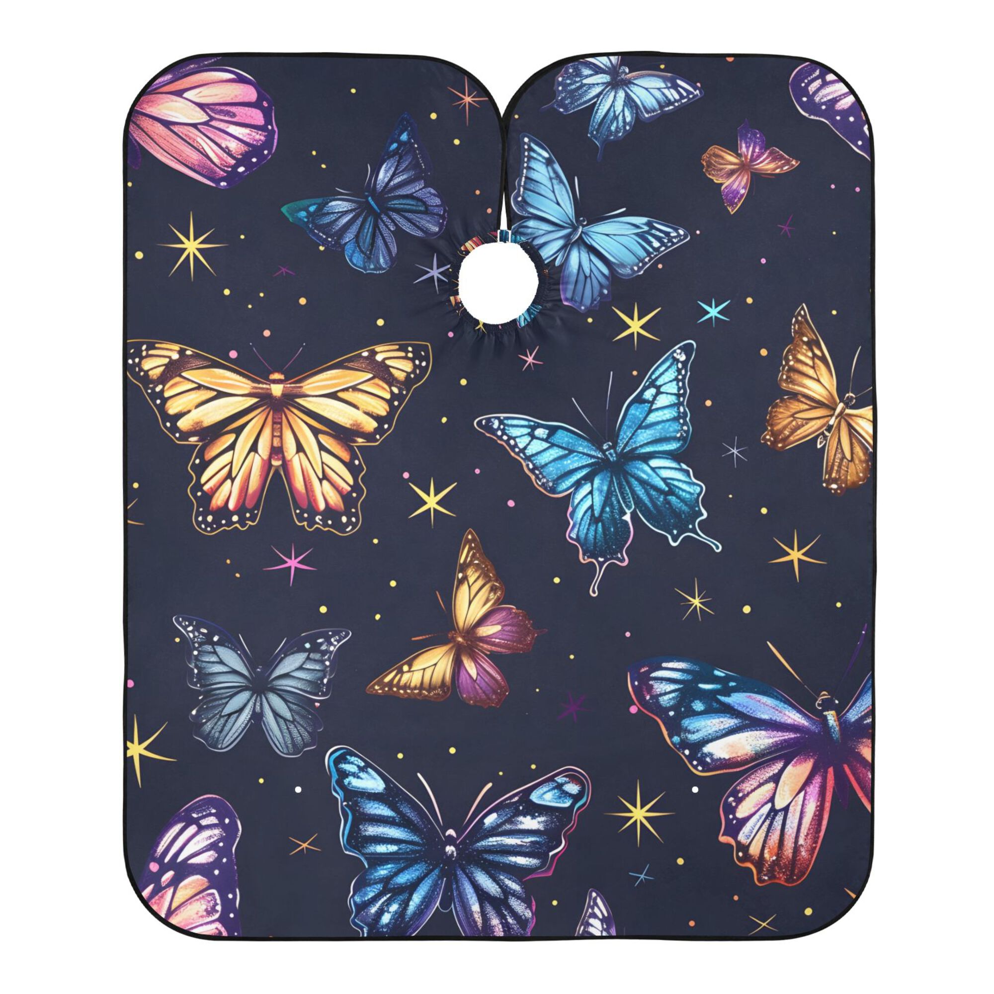 JSTEL Butterfly Stars Waterproof Barber Cape for Men Women Beard ...