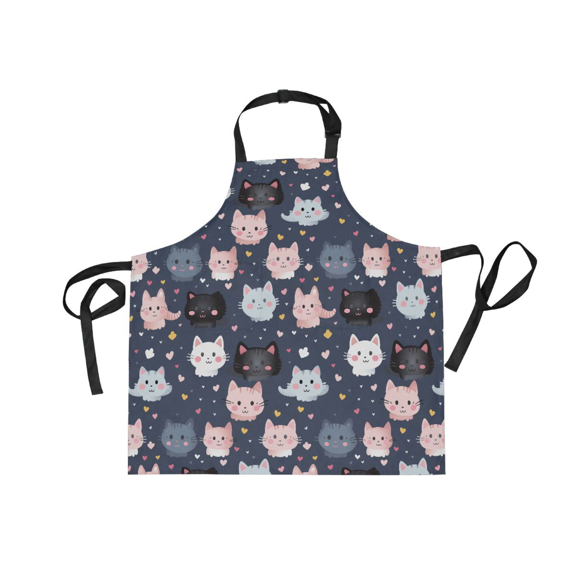 JSTEL Cat Cute Kitten Cartoon Apron with 2 Pockets for Women Men ...