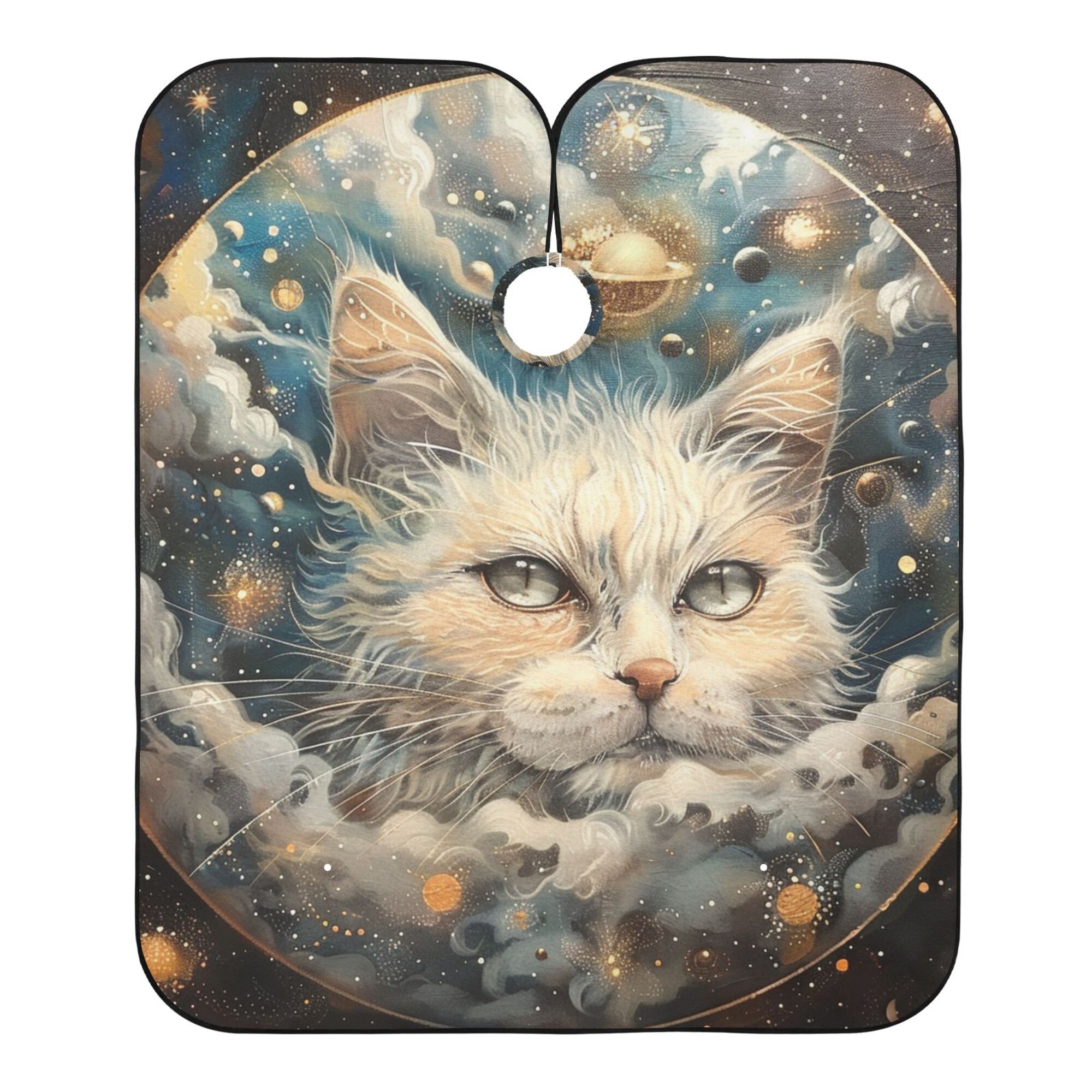 JSTEL Cat Galaxy Celestial Waterproof Barber Cape for Men Women Beard ...