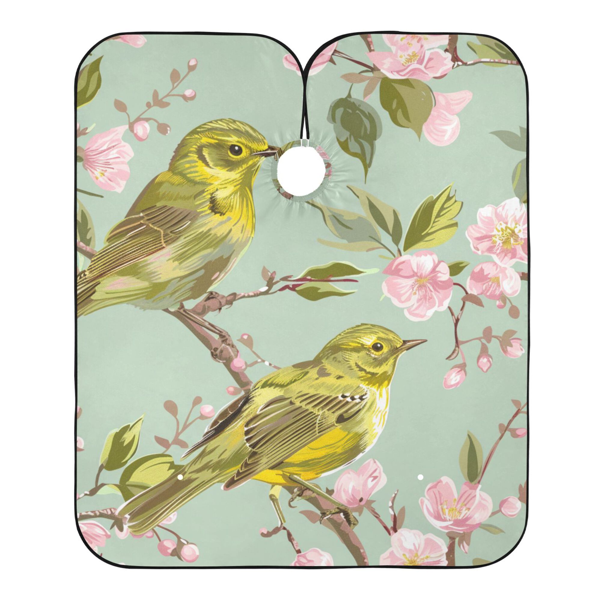 JSTEL Cherry Blossom Bird Waterproof Barber Cape for Men Women Beard ...