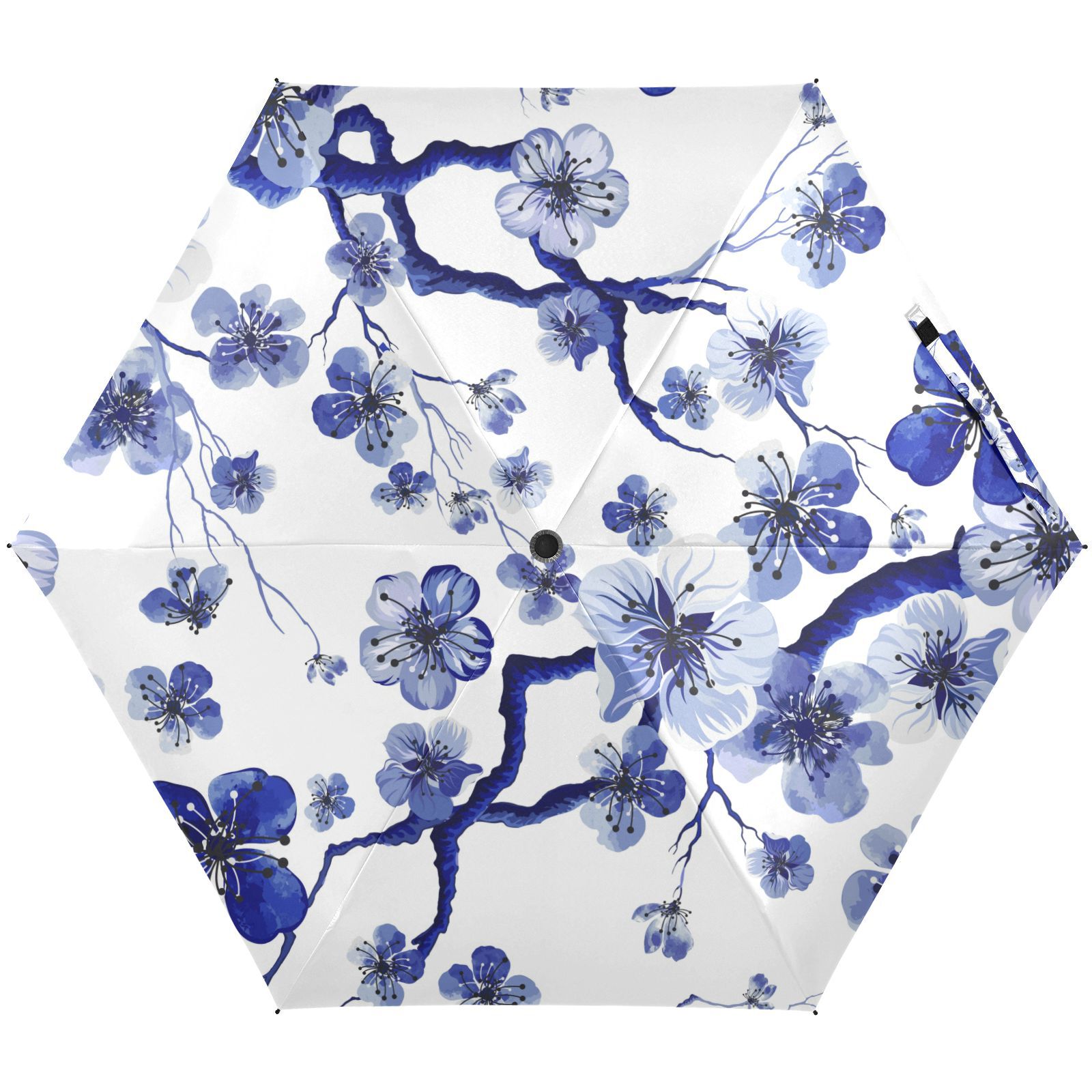 JSTEL Cherry Blossom Chinese Watercolor Flowers Folding Umbrella for ...