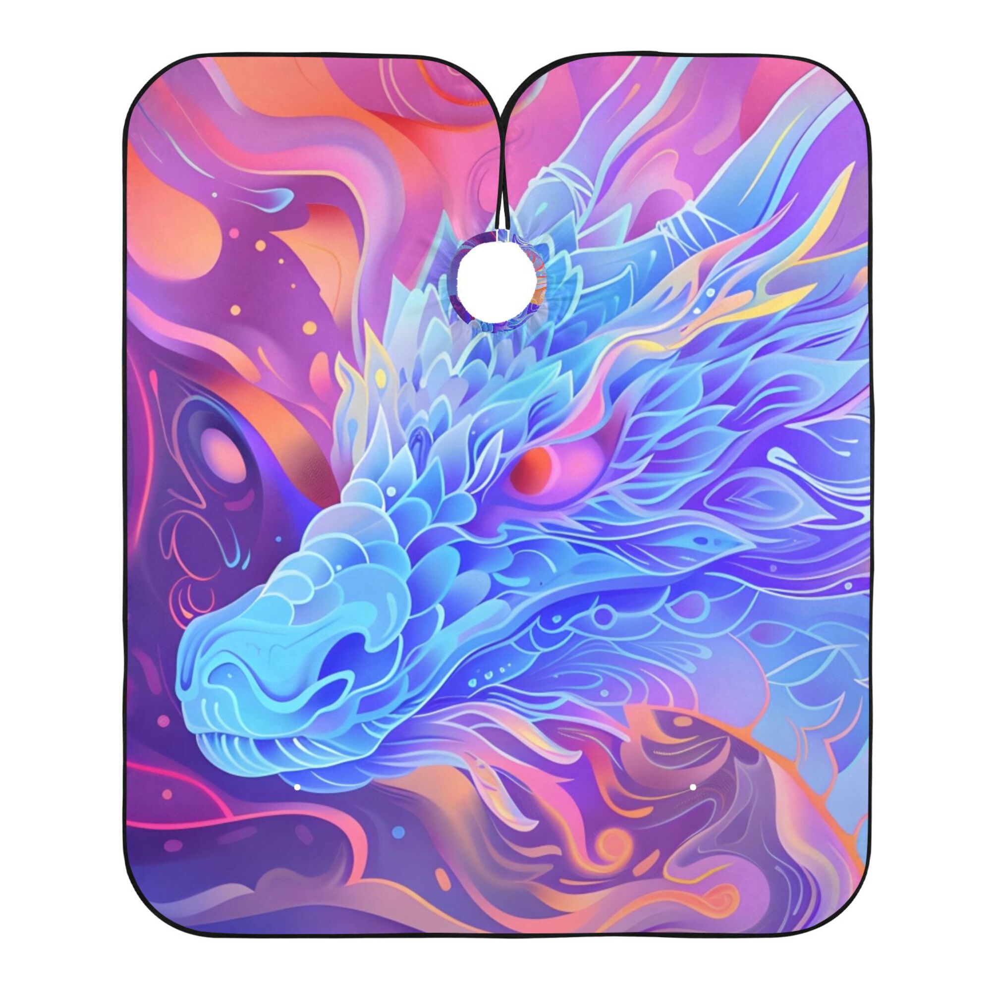 JSTEL Color Art Dragon Waterproof Barber Cape for Men Women Beard ...