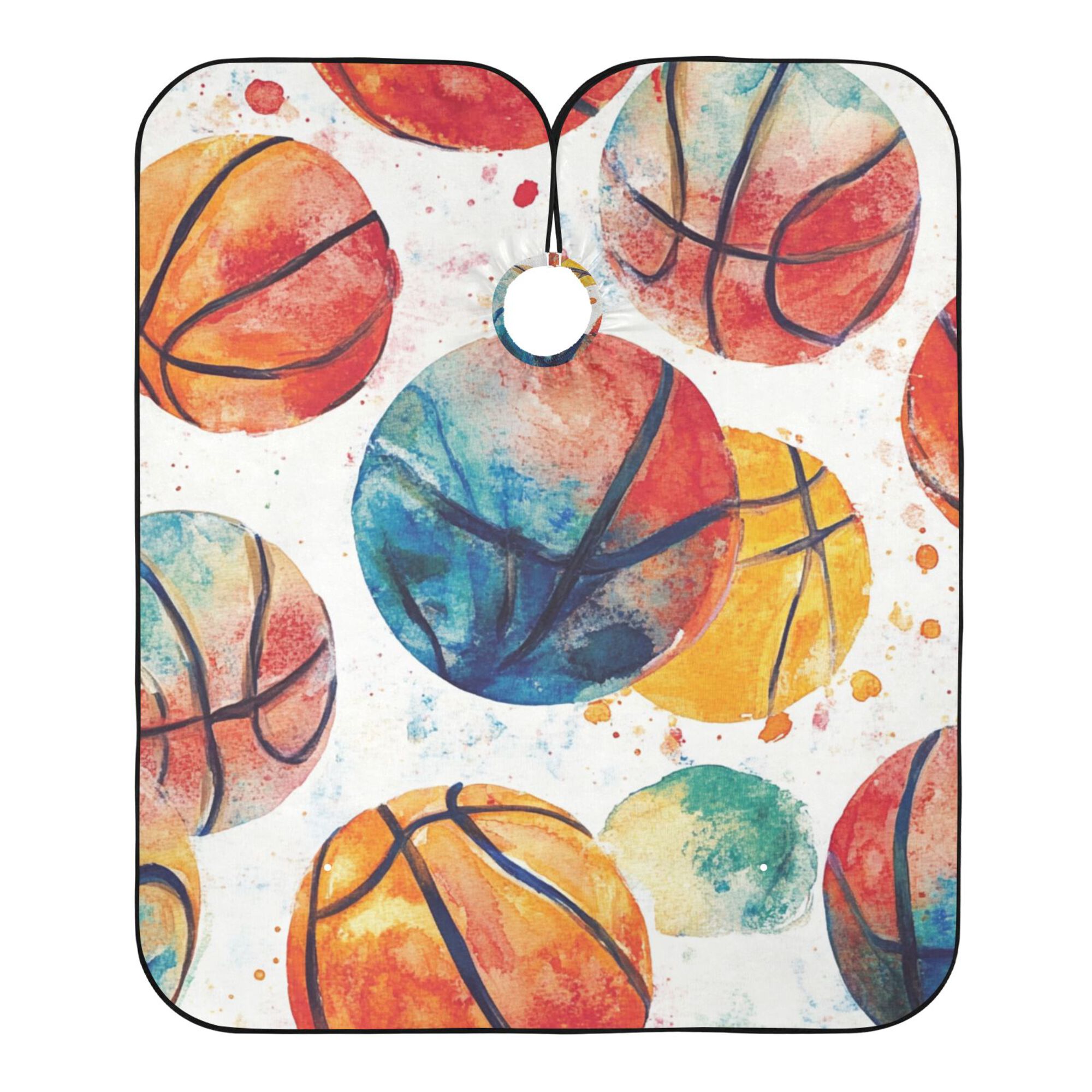 JSTEL Colorful Basketball Waterproof Barber Cape for Men Women Beard ...