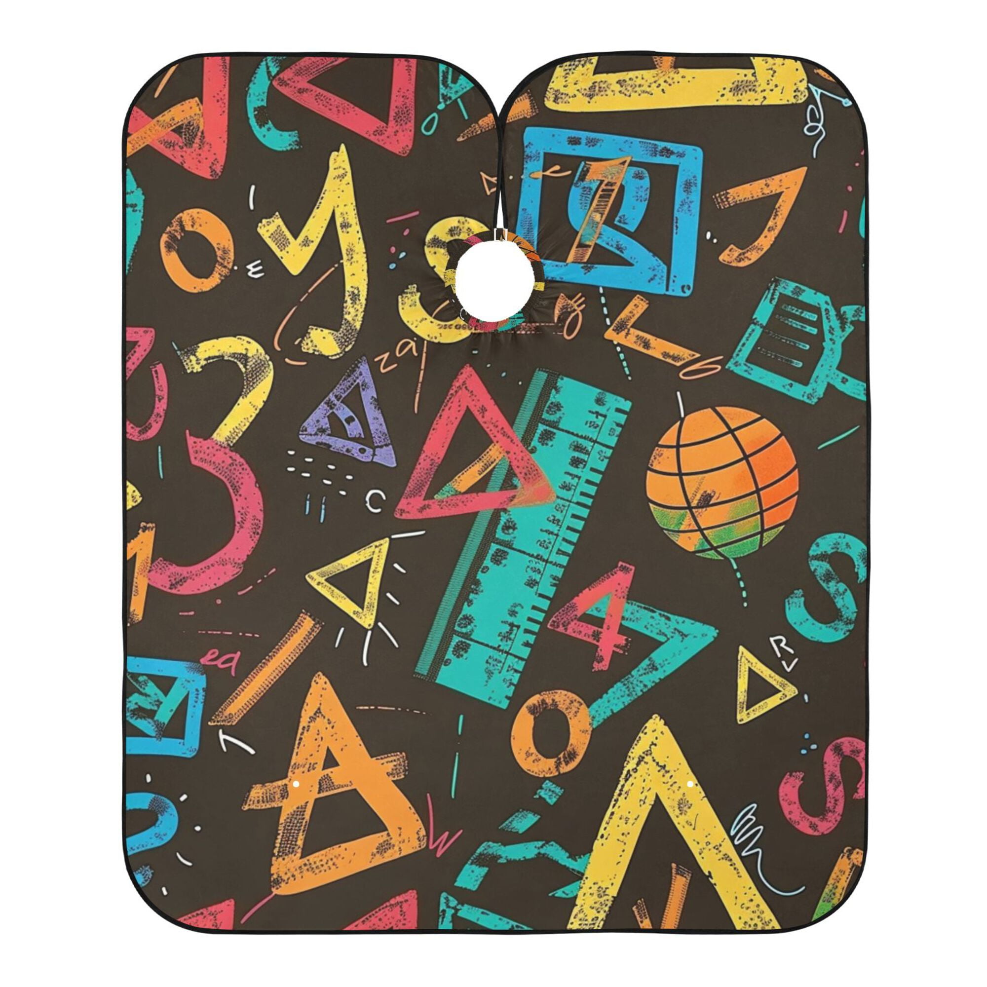 JSTEL Colorful Math Symbols Waterproof Barber Cape for Men Women Beard ...