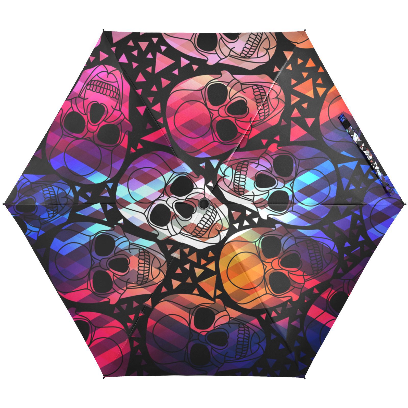 JSTEL Colorful Skull Modern Abstract Geometric Day Of The Dead Folding ...