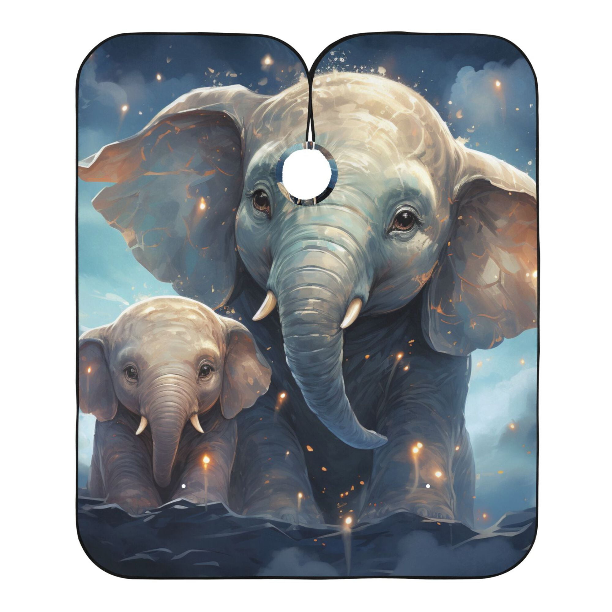 JSTEL Cute Elephant Waterproof Barber Cape for Men Women Beard Shaving ...