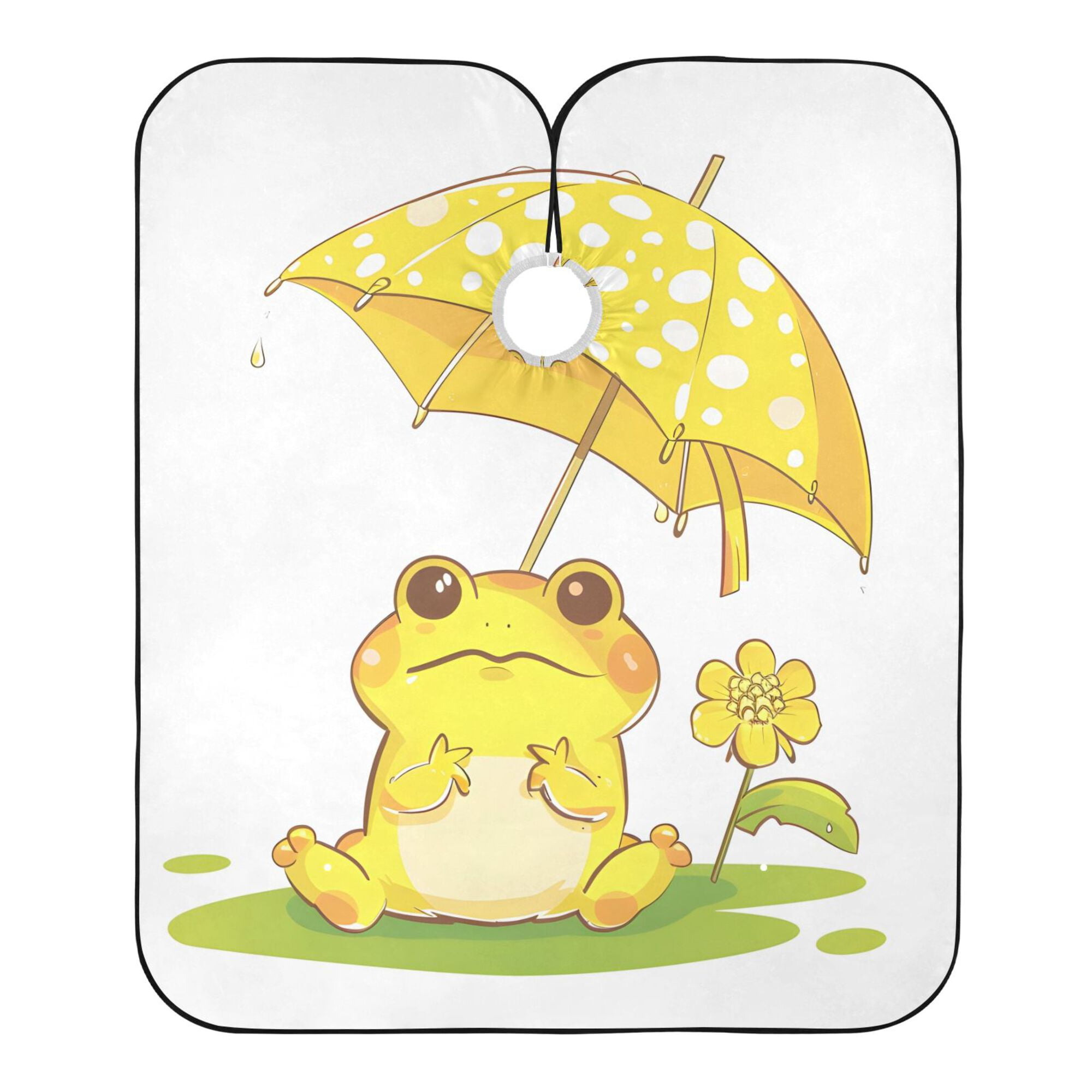 JSTEL Cute Frog Umbrella Waterproof Barber Cape for Men Women Beard ...