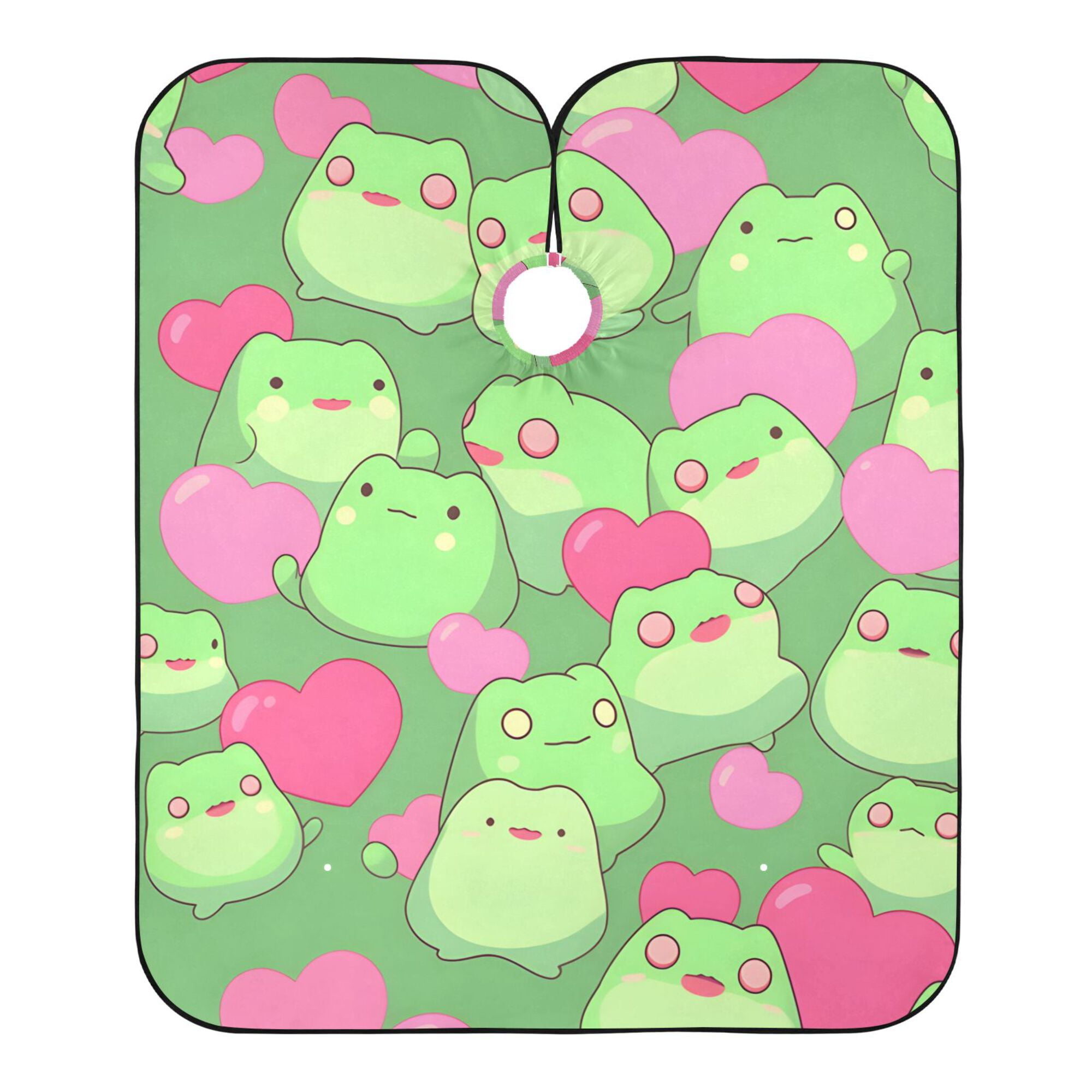 JSTEL Cute Frogs Hearts Waterproof Barber Cape for Men Women Beard ...