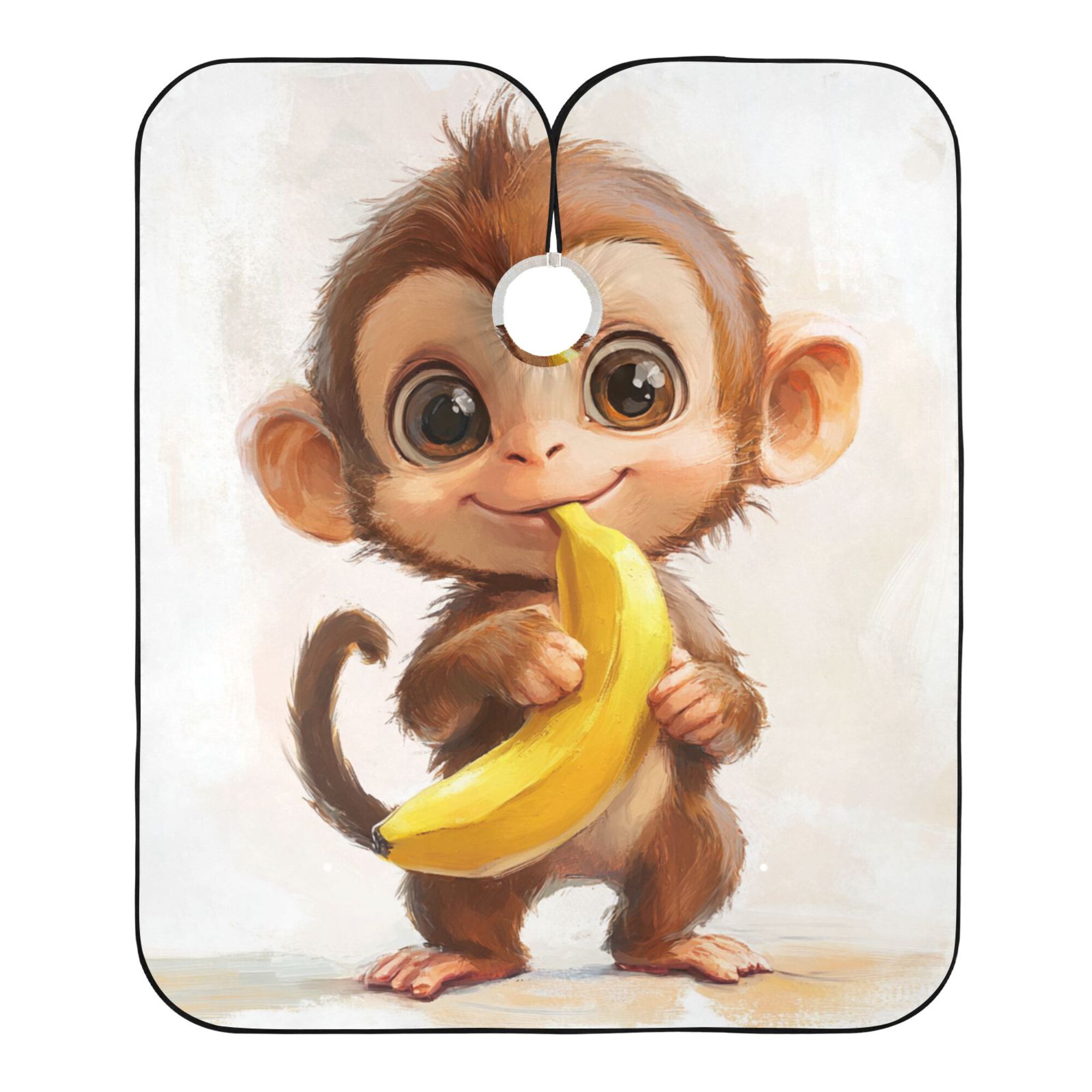 JSTEL Cute Monkey Banana Waterproof Barber Cape for Men Women Beard ...